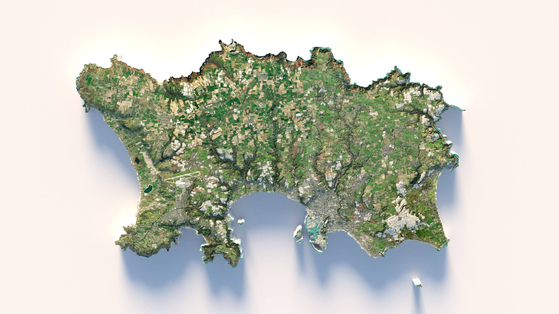 Jersey Terrain Map - 3D Model by 3dstudio