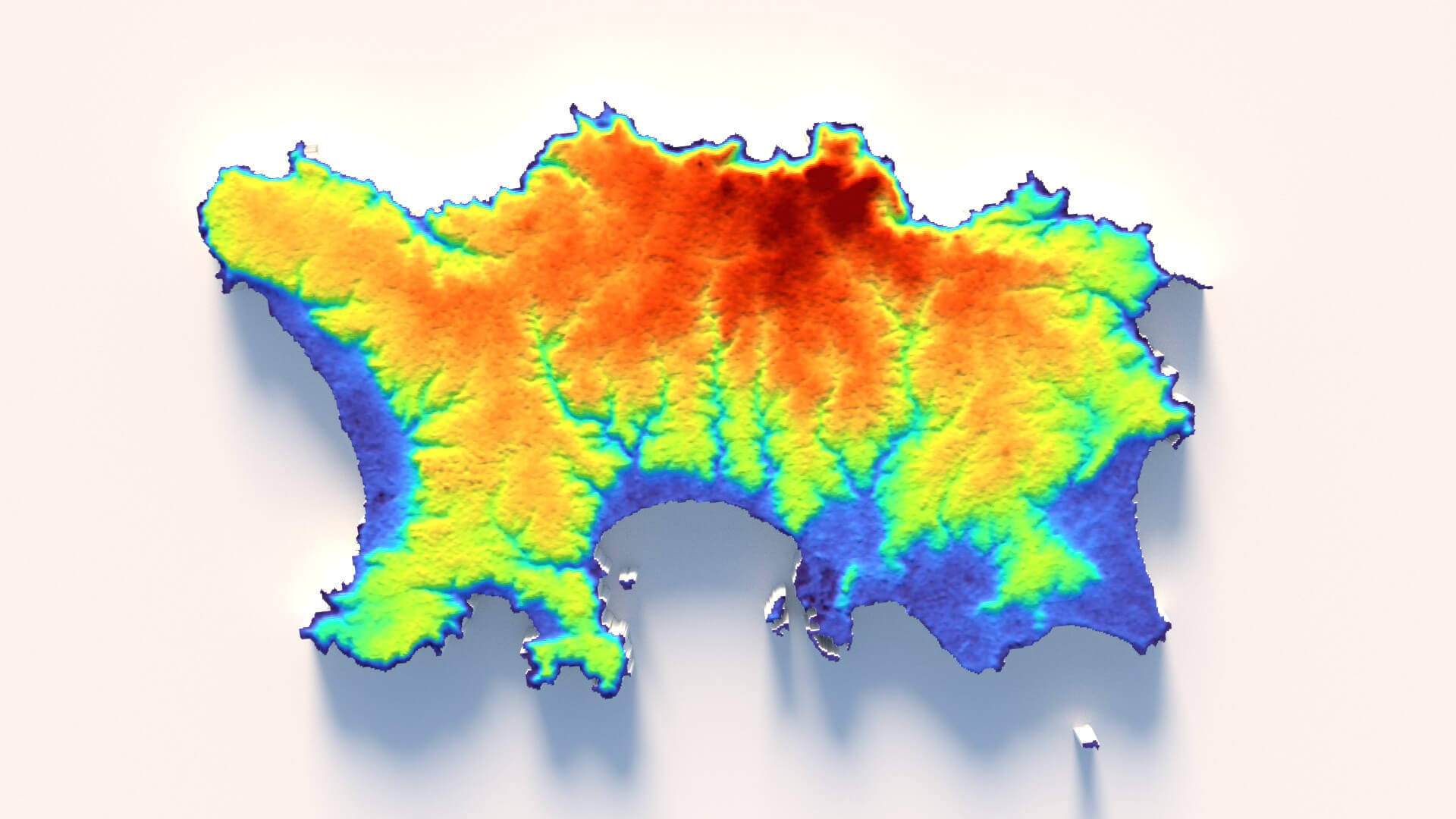 Jersey Terrain Map - 3D Model by 3dstudio