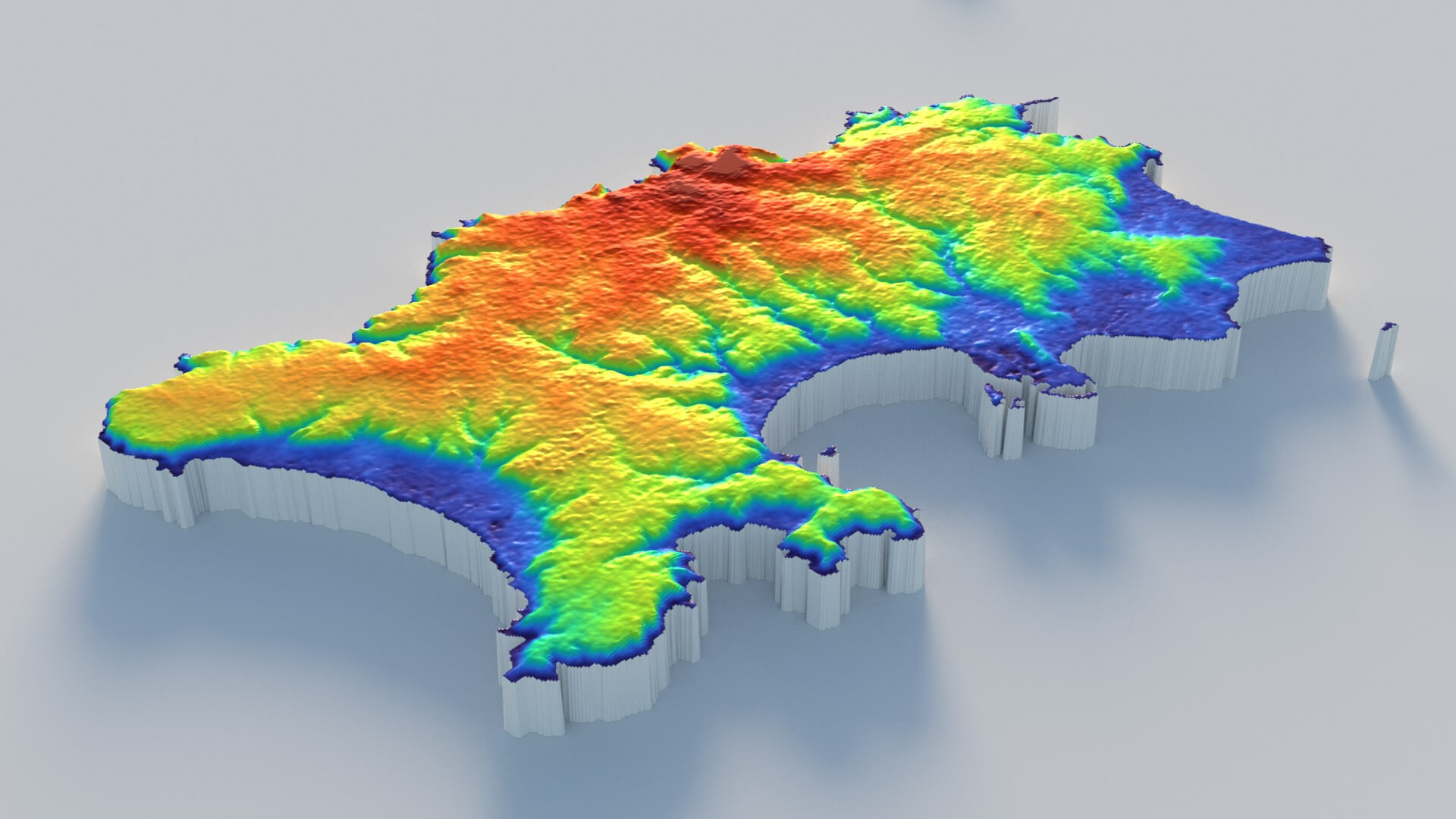 Jersey Terrain Map - 3D Model by 3dstudio