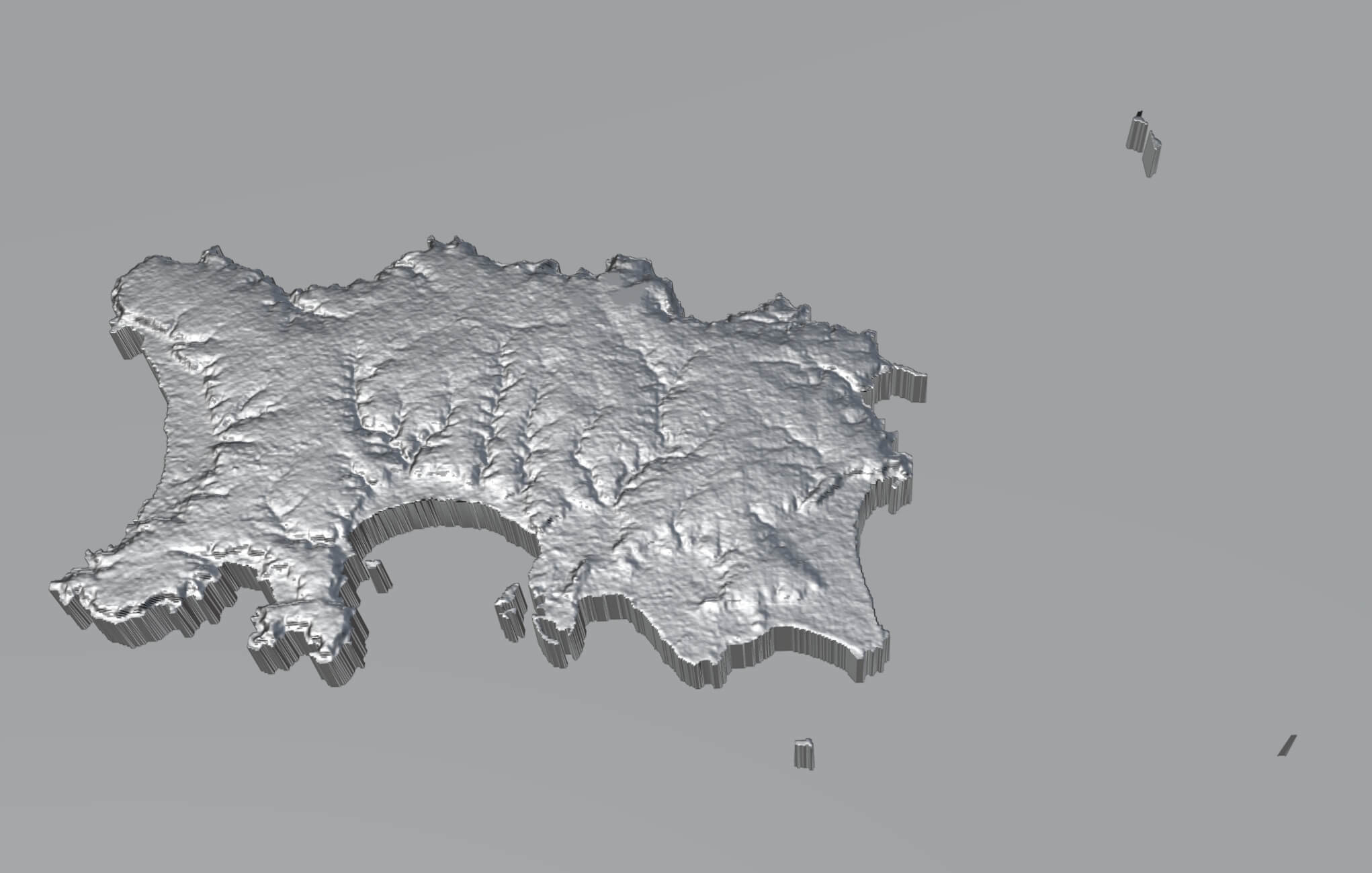 Jersey Terrain Map - 3D Model by 3dstudio