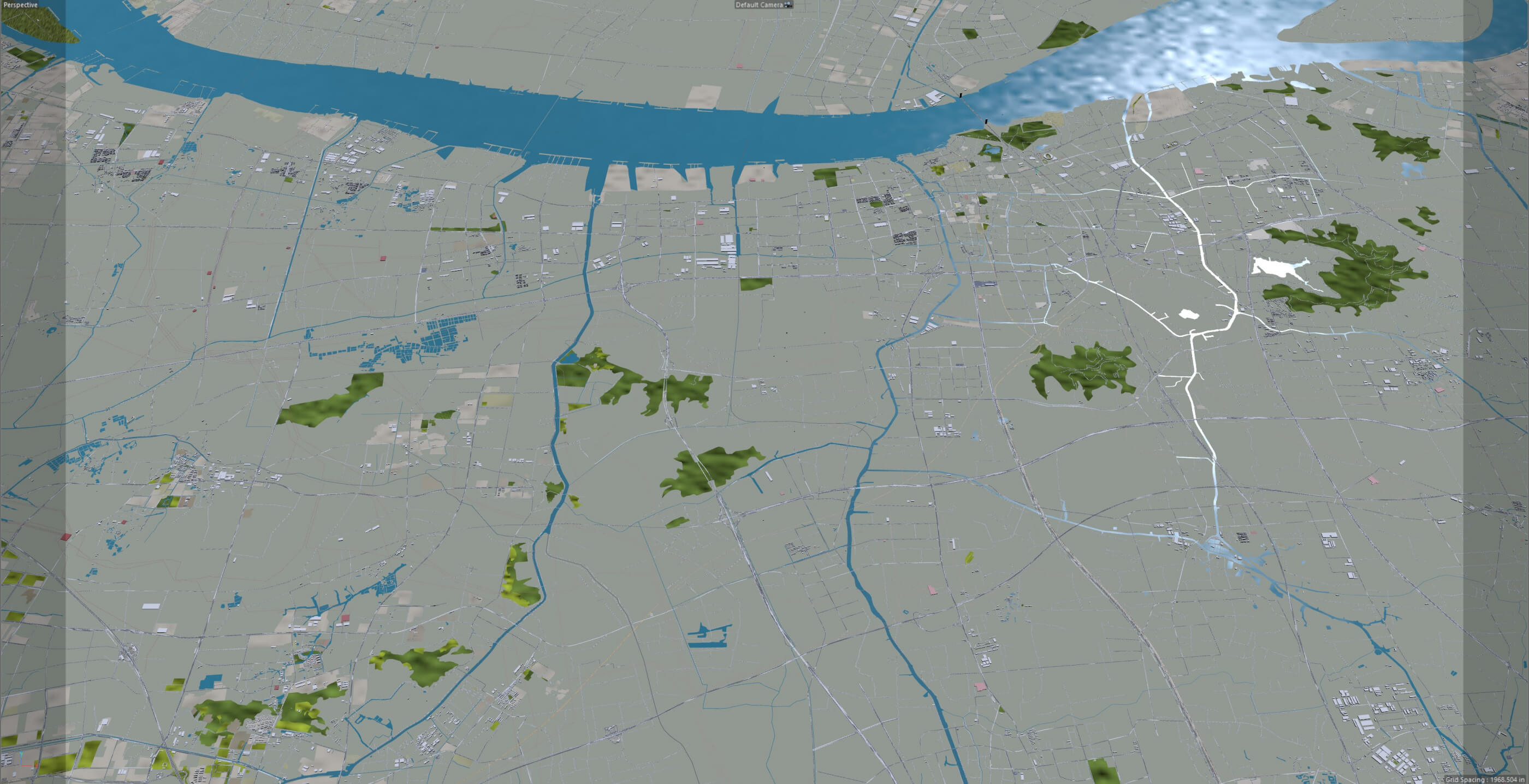 Jiangyin City Wuxi Jiangsu China 3D Model 45km by 3dstudio
