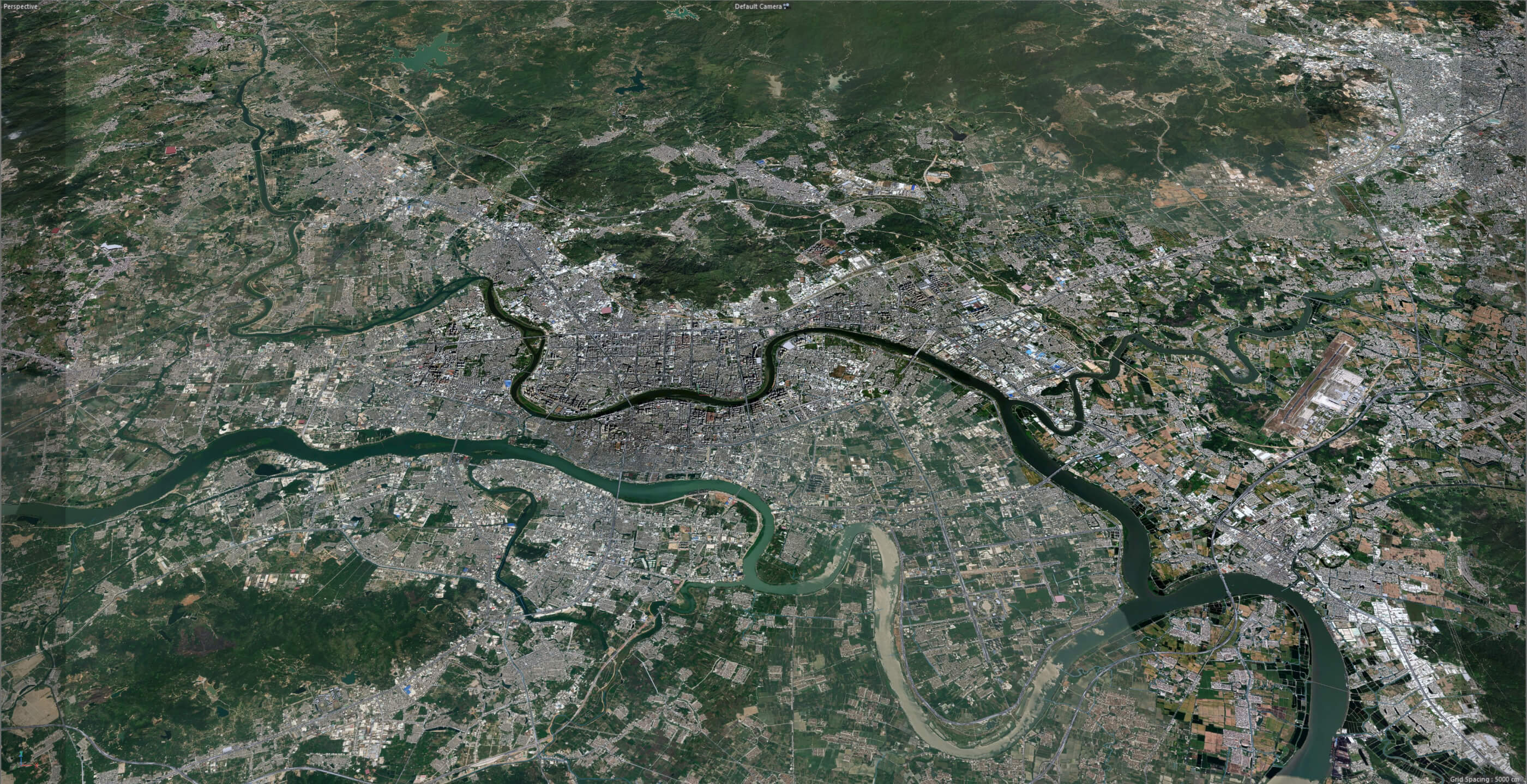 Jieyang Guangdong City Province China 3D Model 55km by 3dstudio