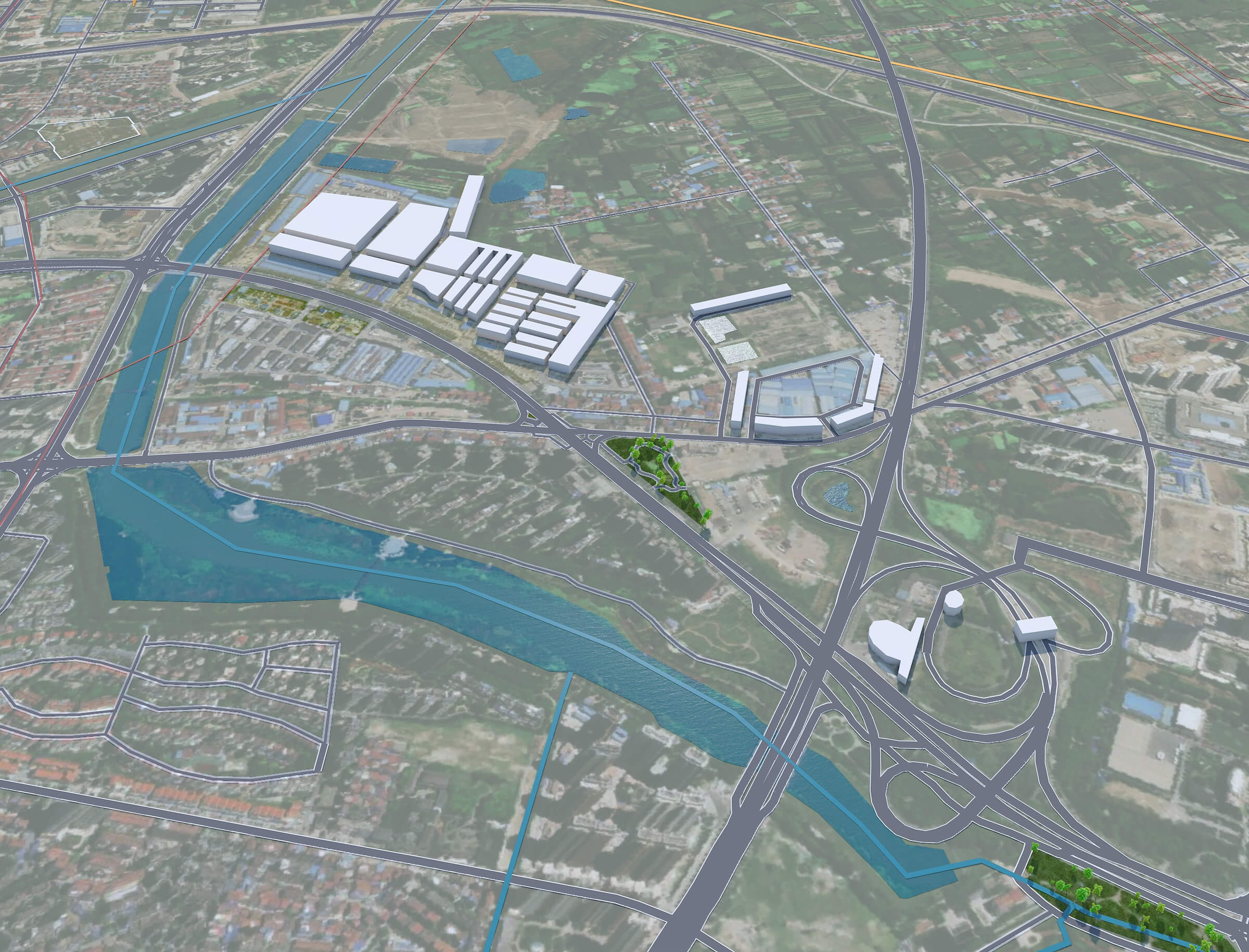 Jingzhou City Hubei China 3D Model 30km by 3dstudio