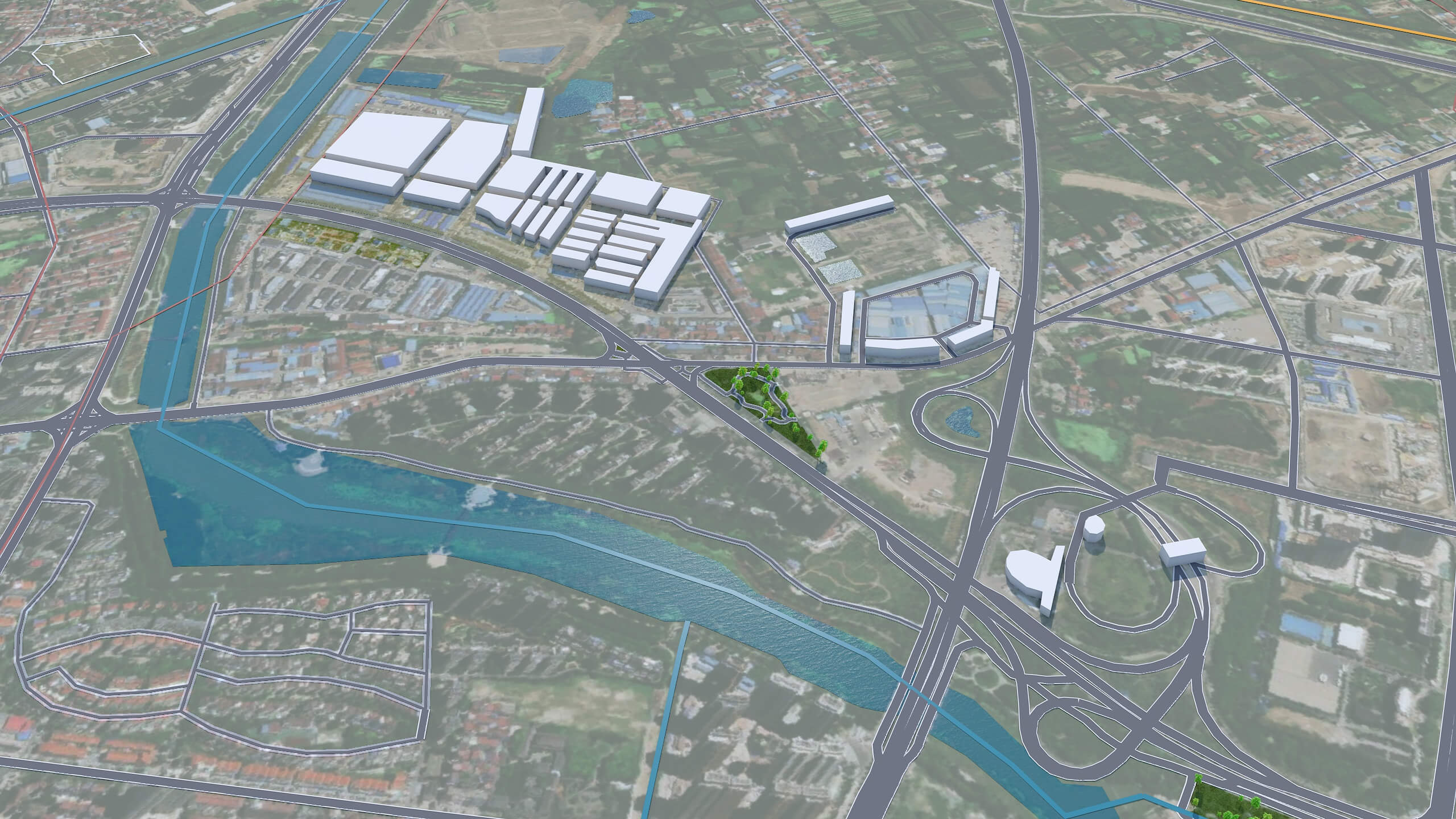 Jingzhou City Hubei China 3D Model 30km by 3dstudio
