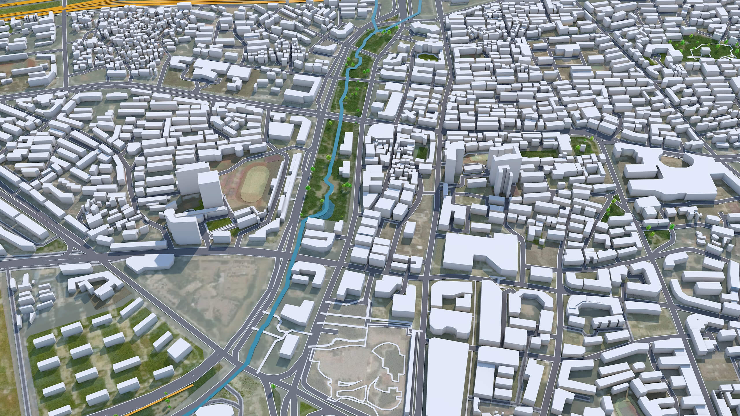 Jinhua Zhejiang City China 3D Model 35km by 3dstudio