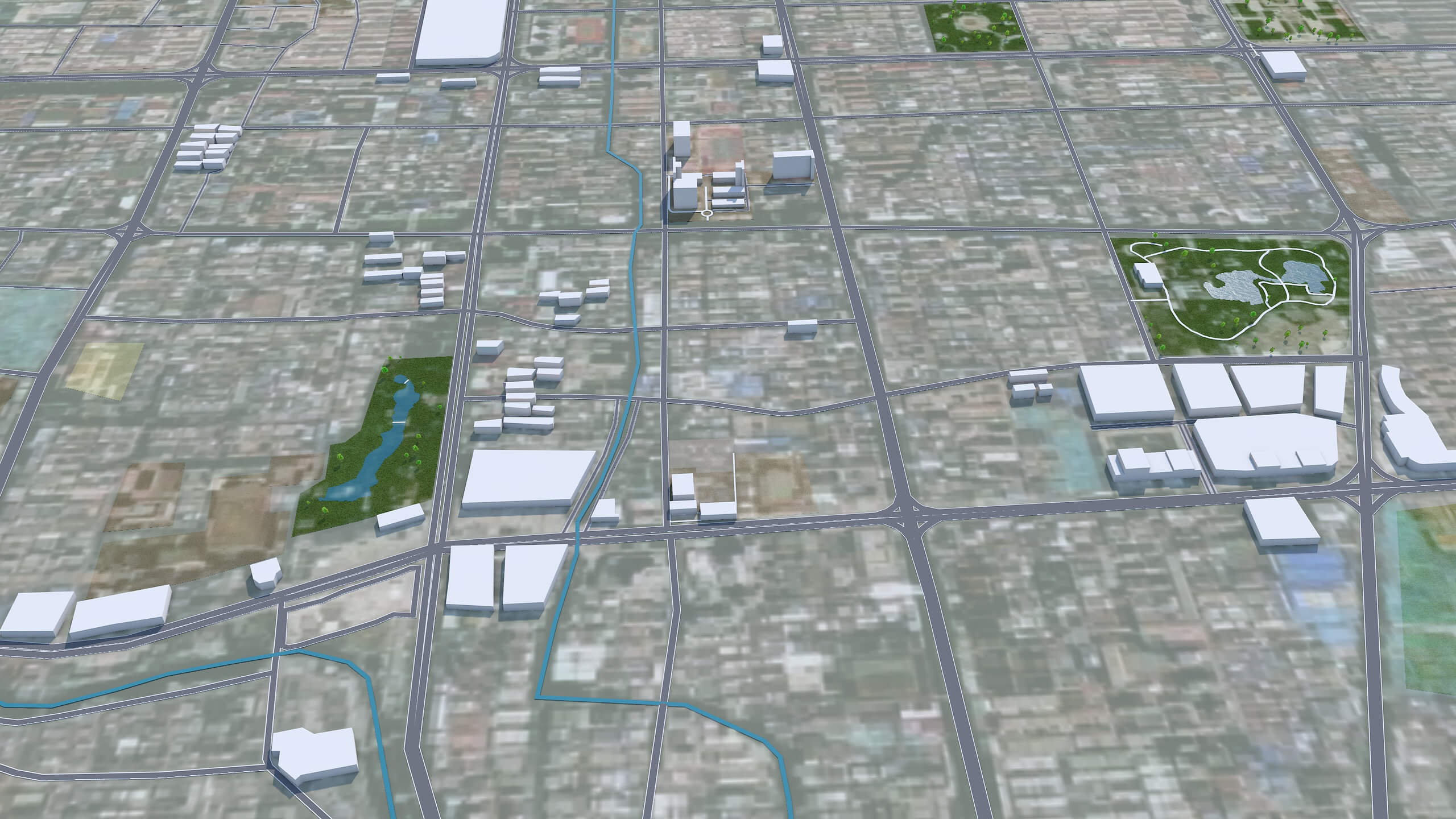 Jining Shandong City China 3D Model 80km by 3dstudio