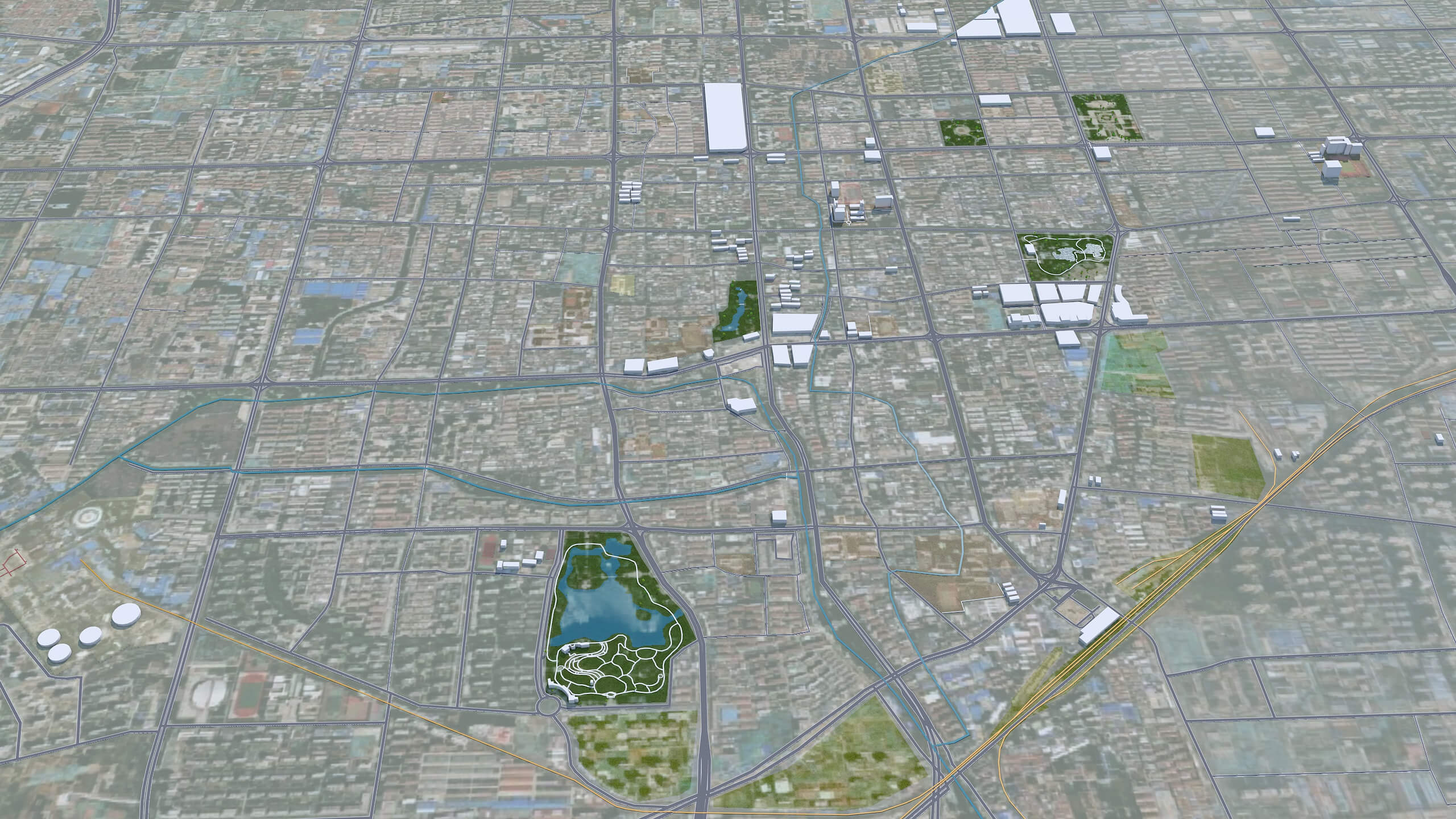 Jining Shandong City China 3D Model 80km by 3dstudio