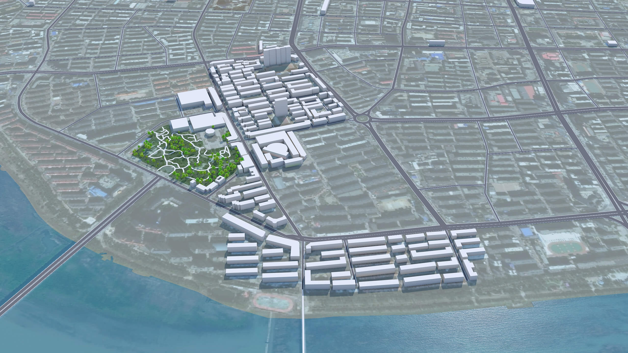 Jinzhou Liaoning City China 3D Model 25km by 3dstudio