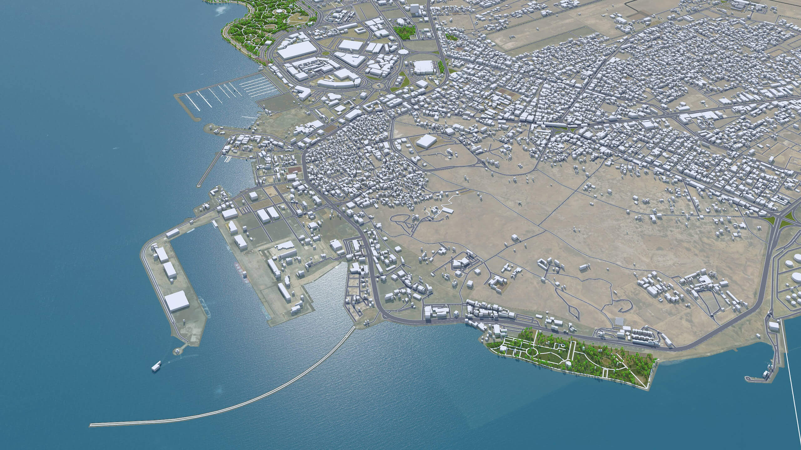 Jizan Jazan City Saudi Arabia 3D Model 30km by 3dstudio