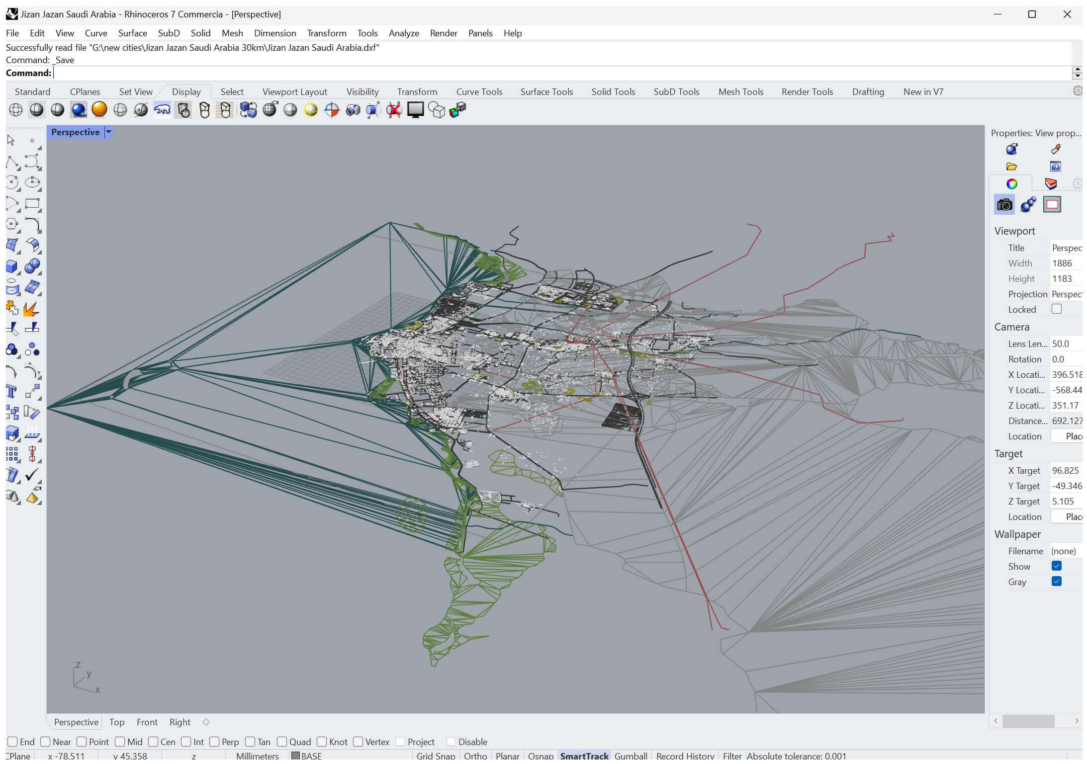 Jizan Jazan City Saudi Arabia 3D Model 30km by 3dstudio