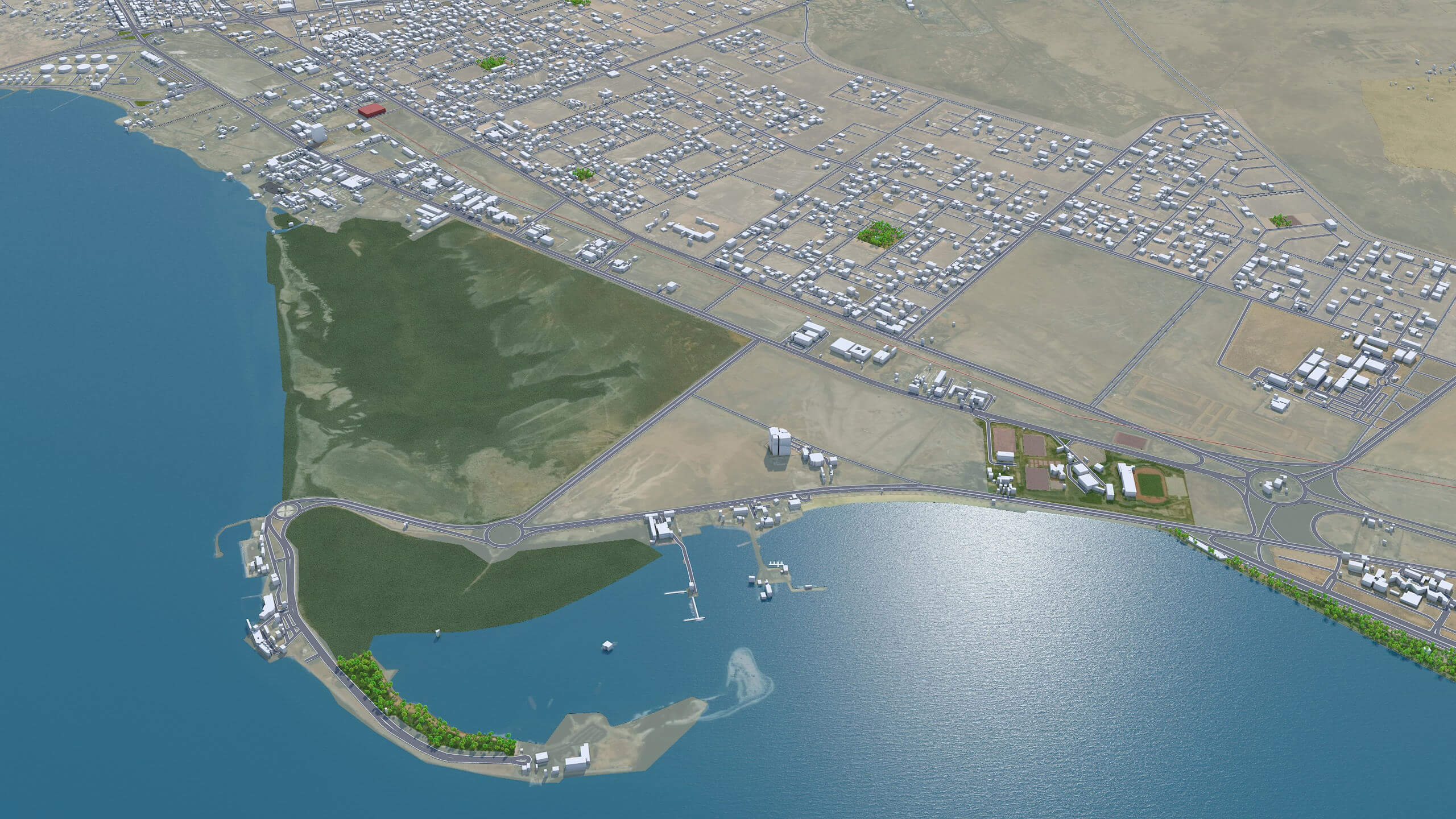Jizan Jazan City Saudi Arabia 3D Model 30km by 3dstudio