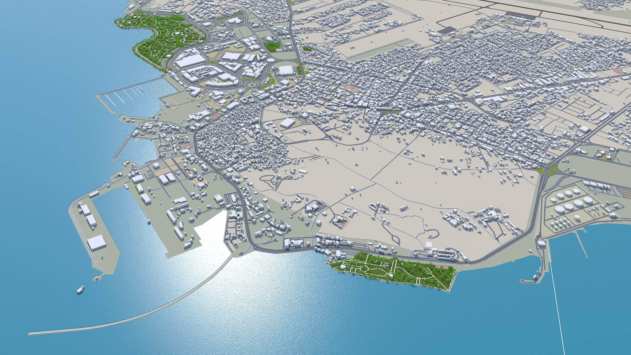 Jizan Jazan City Saudi Arabia 3D Model 30km by 3dstudio