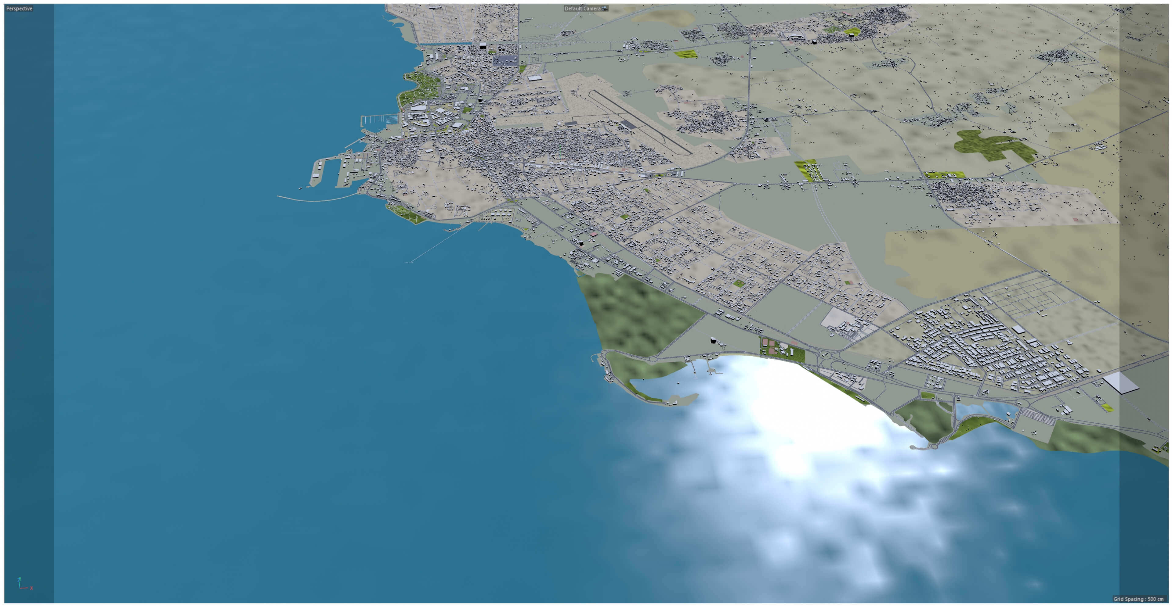 Jizan Jazan City Saudi Arabia 3D Model 30km by 3dstudio