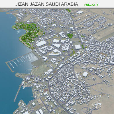 Jizan Jazan City Saudi Arabia 30km - 3D Model by 3dstudio