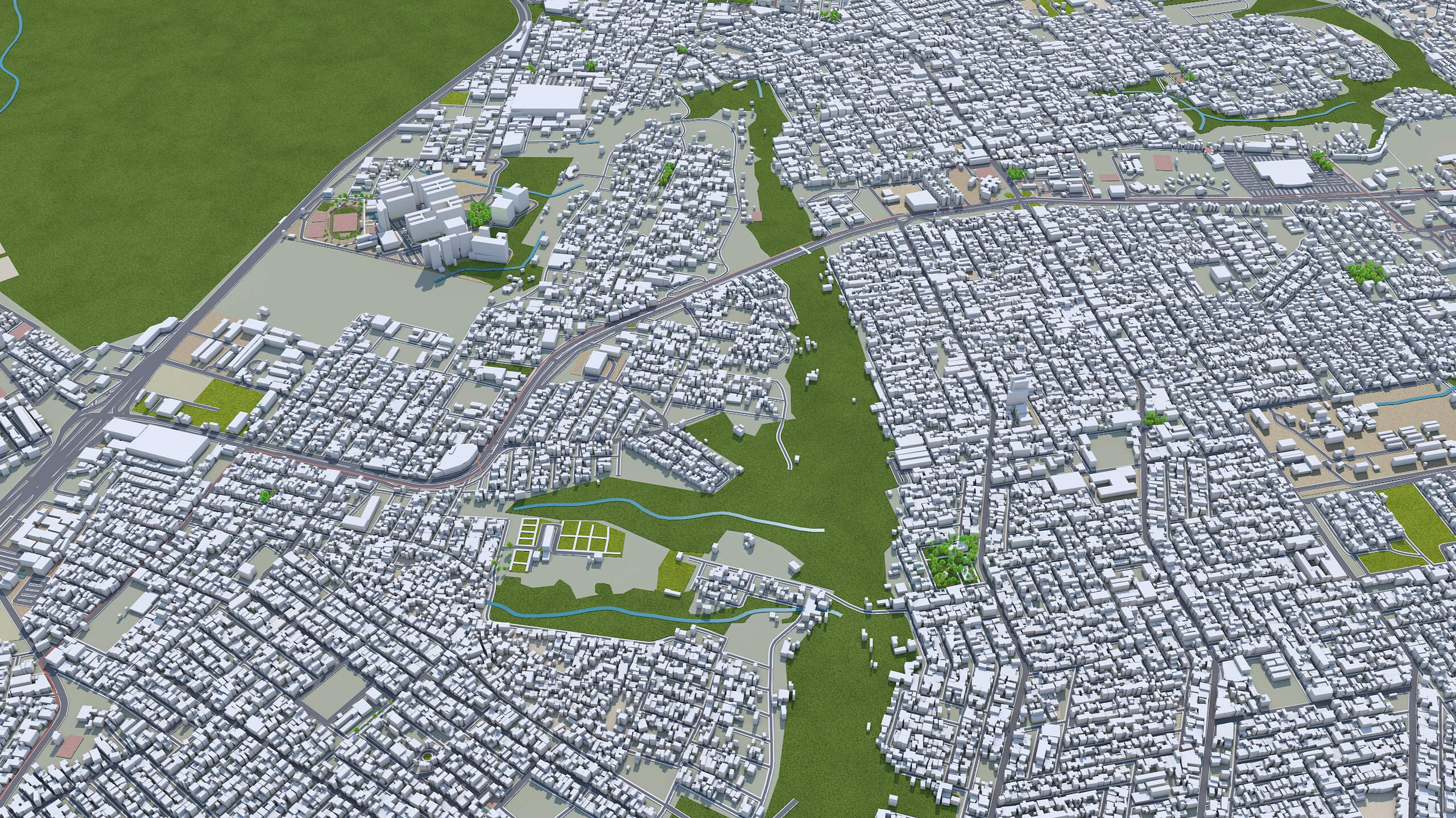 Joao Pessoa City Brazil 3D Model 30km by 3dstudio