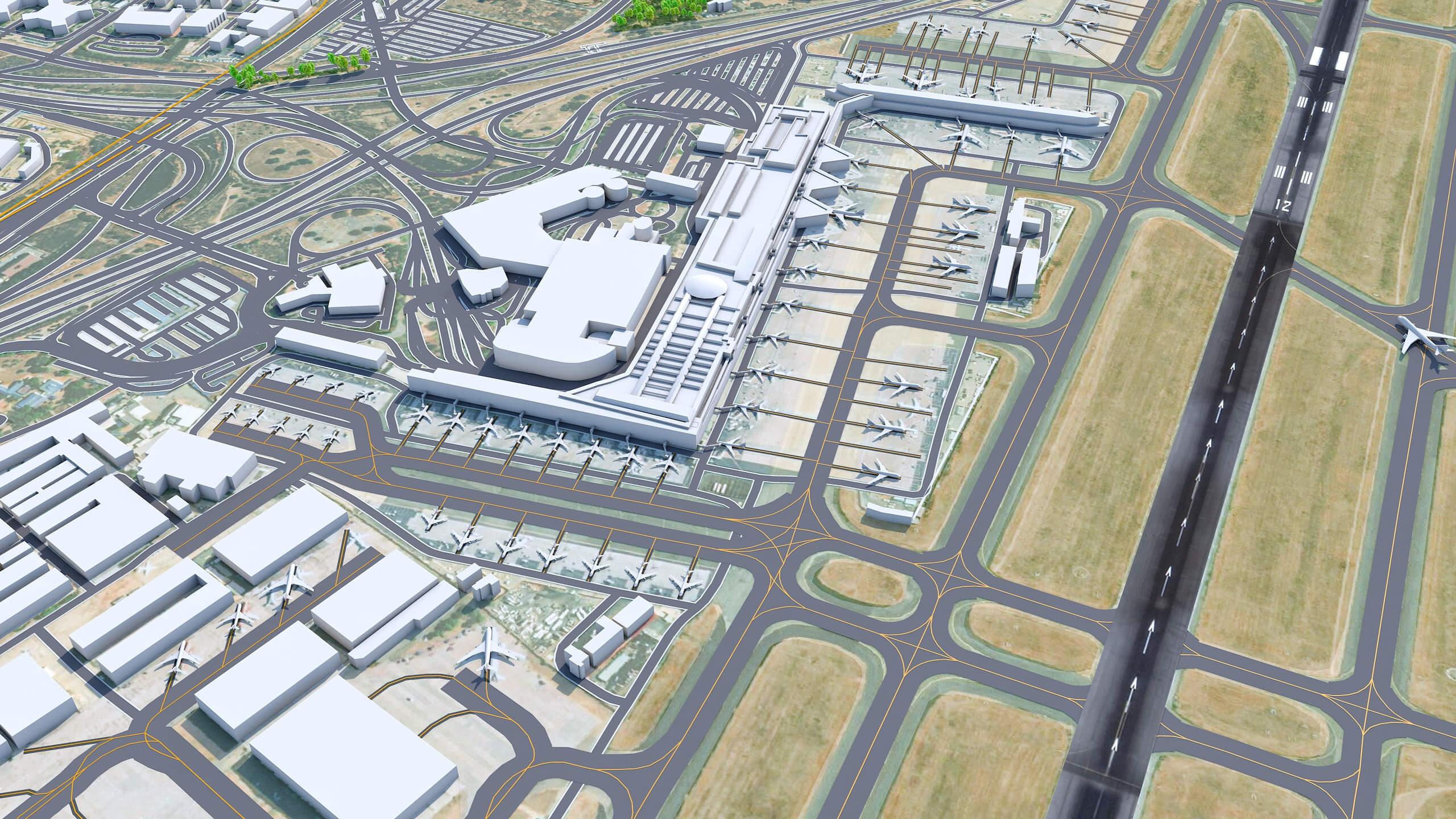 Johannesburg or Tambo International Airport - 3D Model by 3dstudio