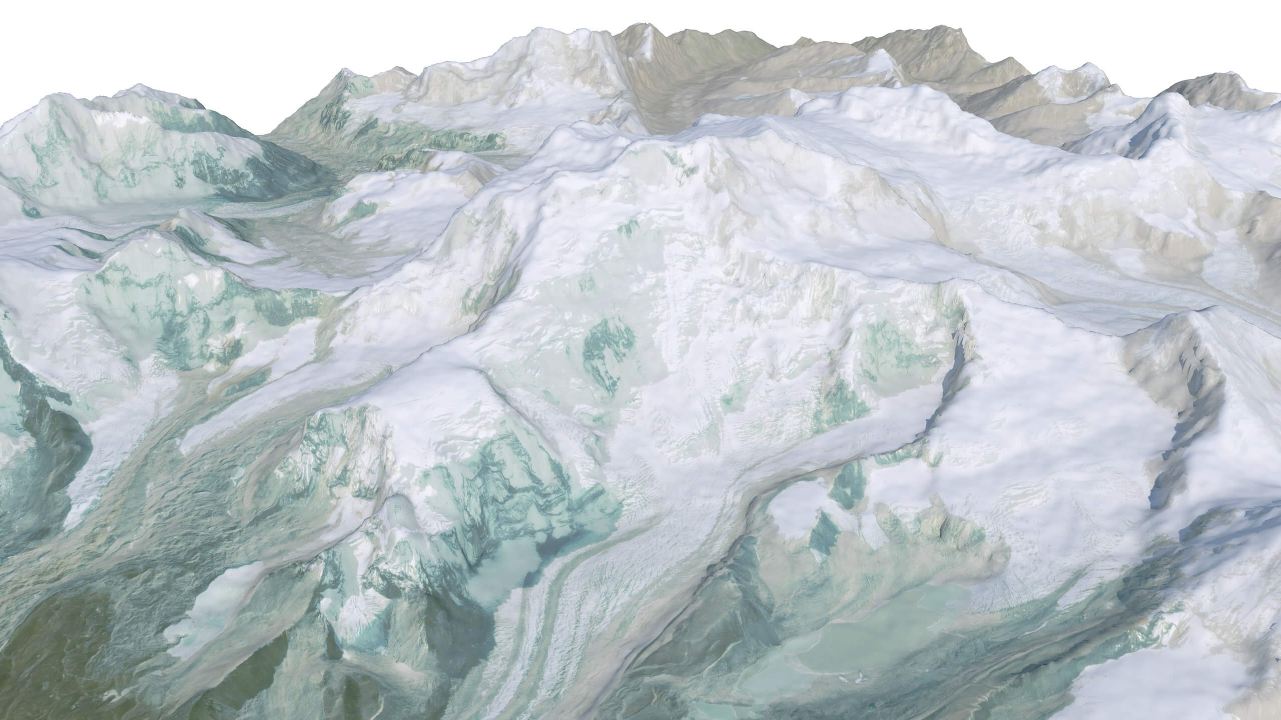 Jongsong Mountain China India Nepal Terrain 3D Model by 3dstudio