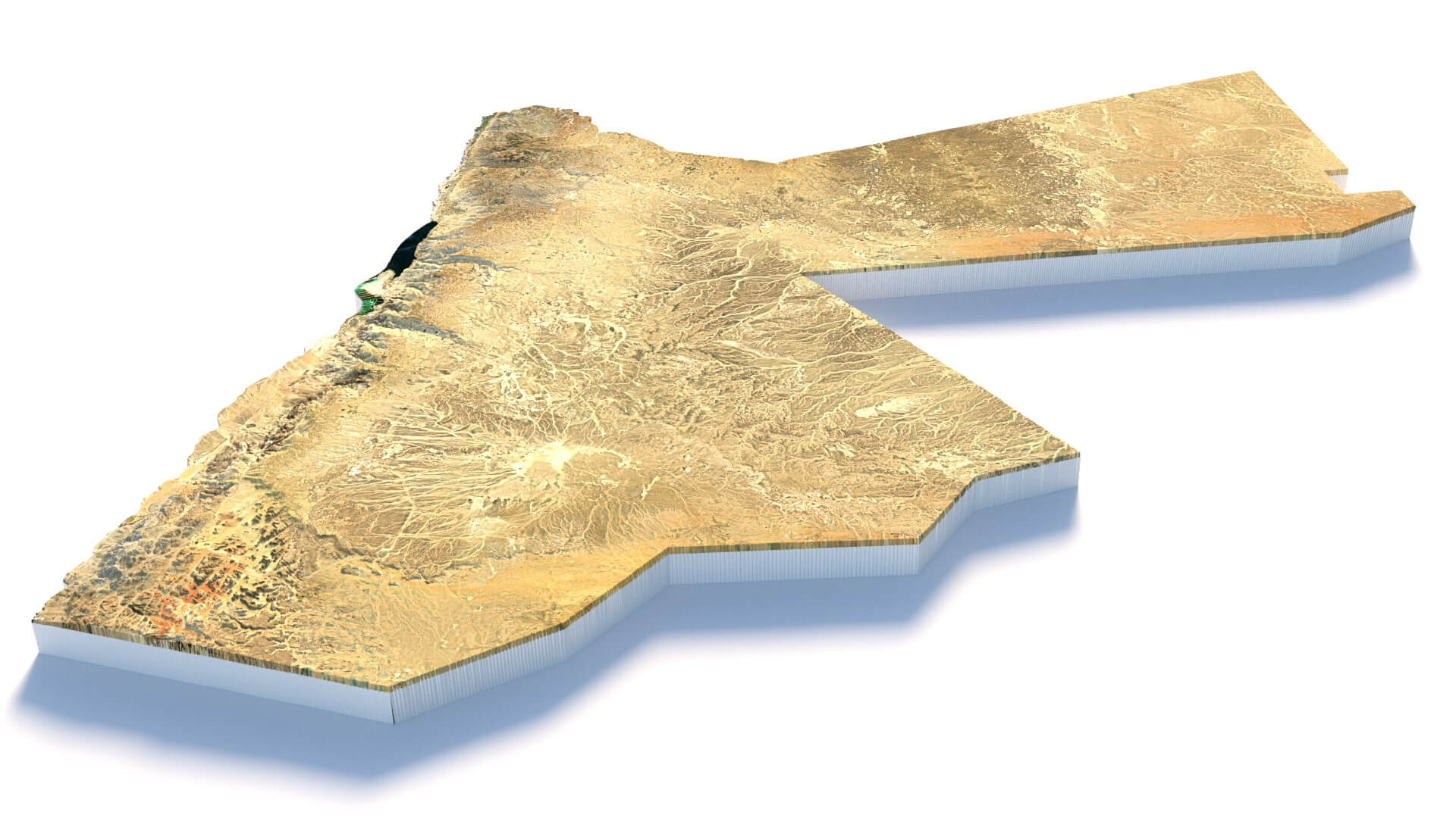 Jordan Terrain Map - 3D Model by 3dstudio