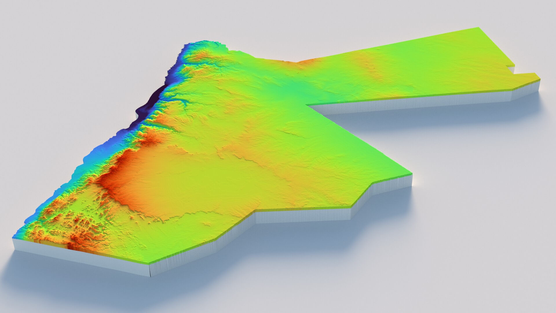 Jordan Terrain Map - 3D Model by 3dstudio