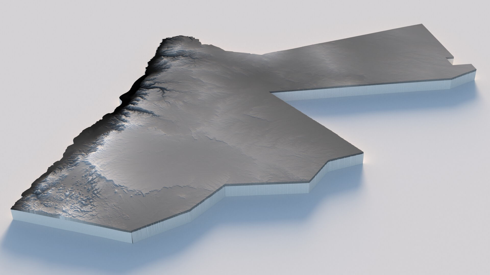 Jordan Terrain Map - 3D Model by 3dstudio