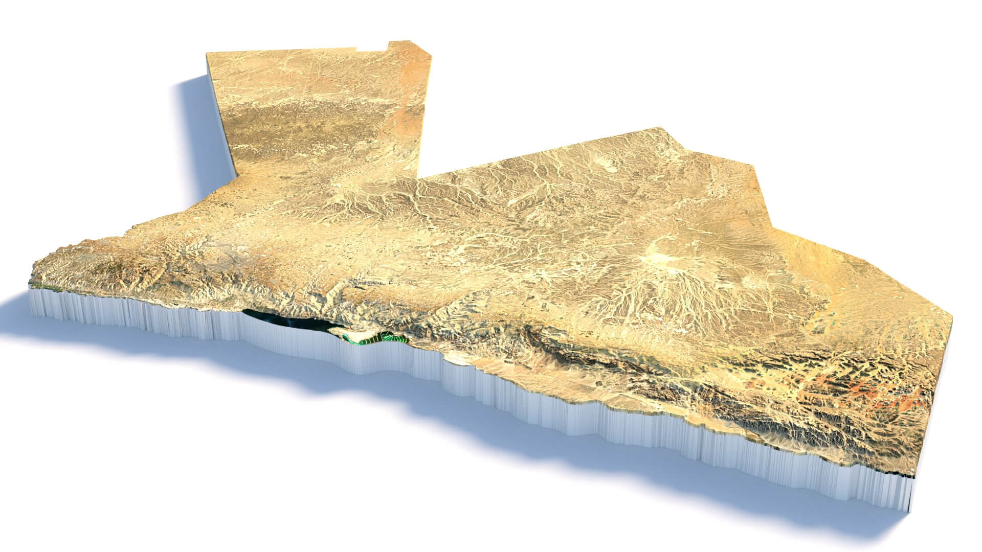 Jordan Terrain Map - 3D Model by 3dstudio