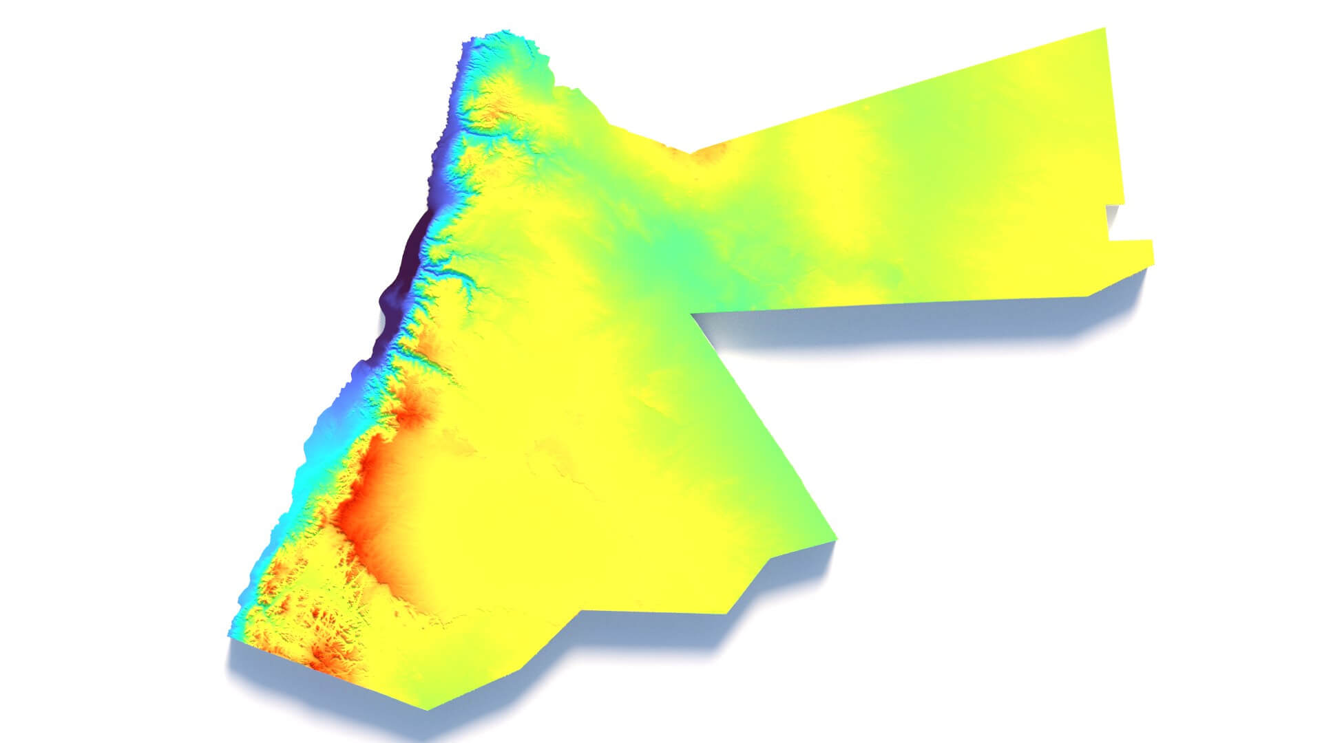 Jordan Terrain Map - 3D Model by 3dstudio