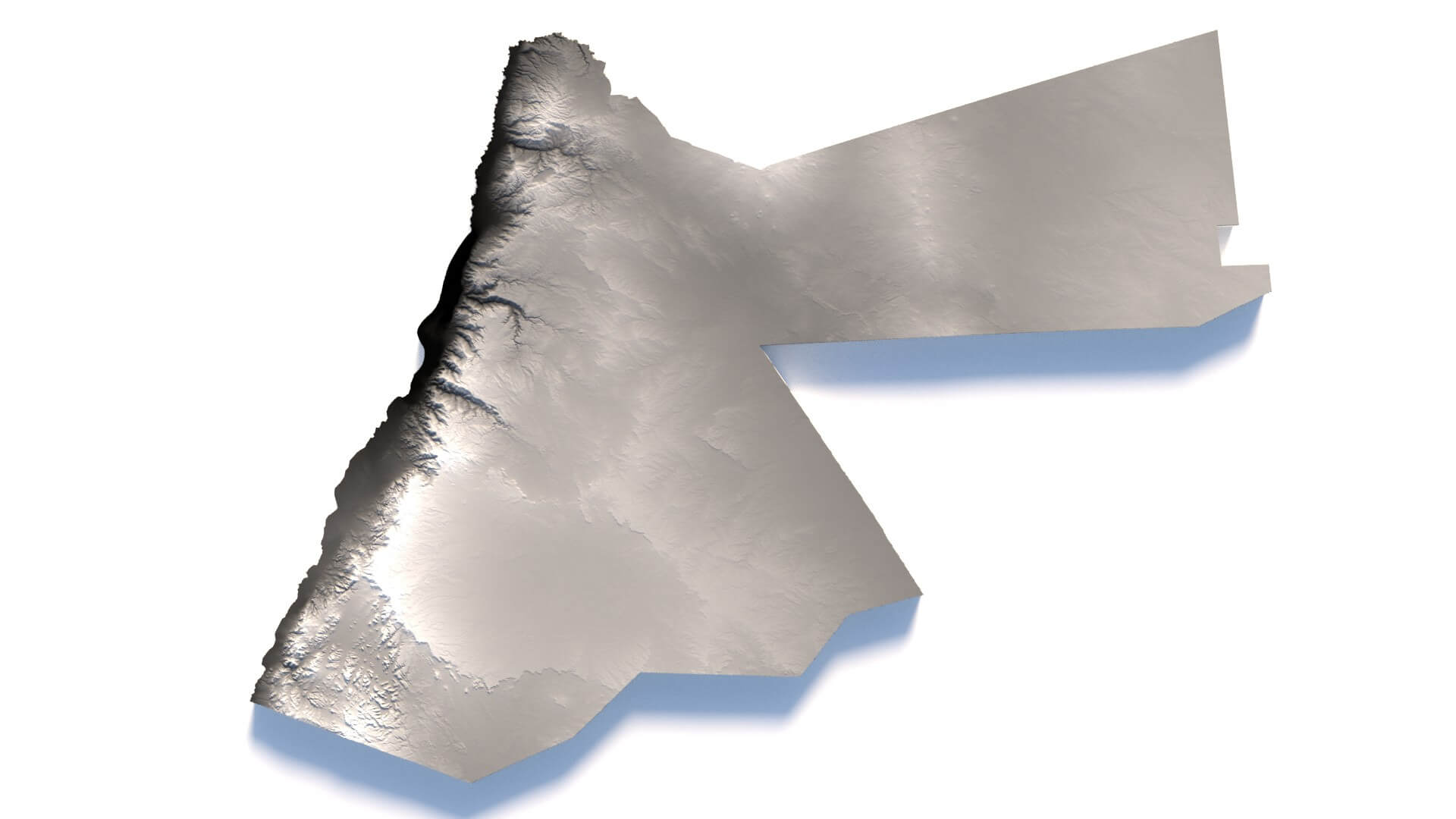 Jordan Terrain Map - 3D Model by 3dstudio