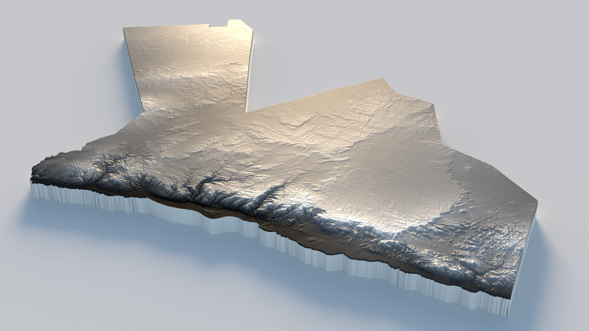 Jordan Terrain Map - 3D Model by 3dstudio