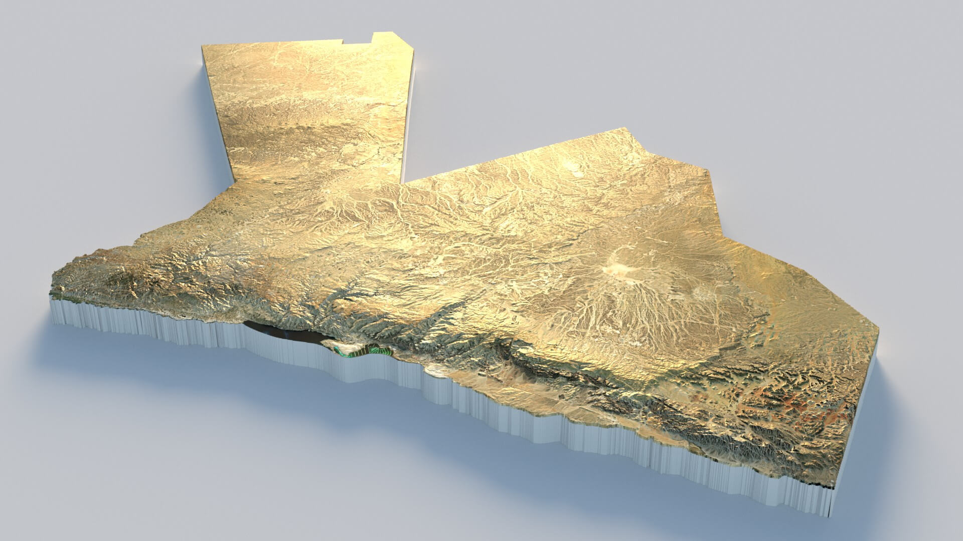 Jordan Terrain Map - 3D Model by 3dstudio