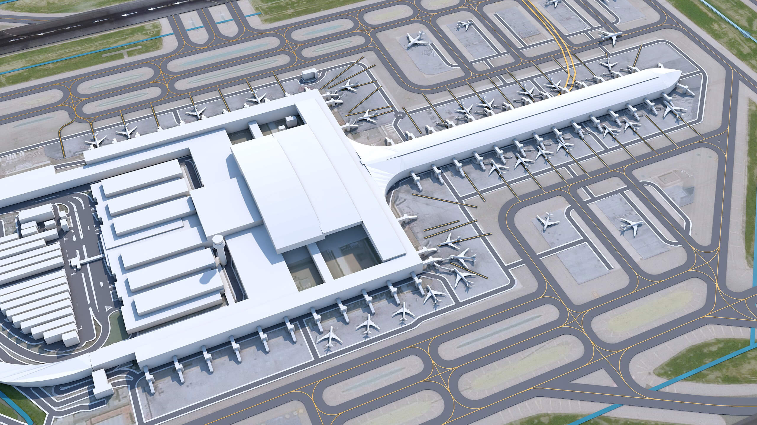Josep Tarradellas Barcelona-El Prat Airport 3D Model by 3dstudio