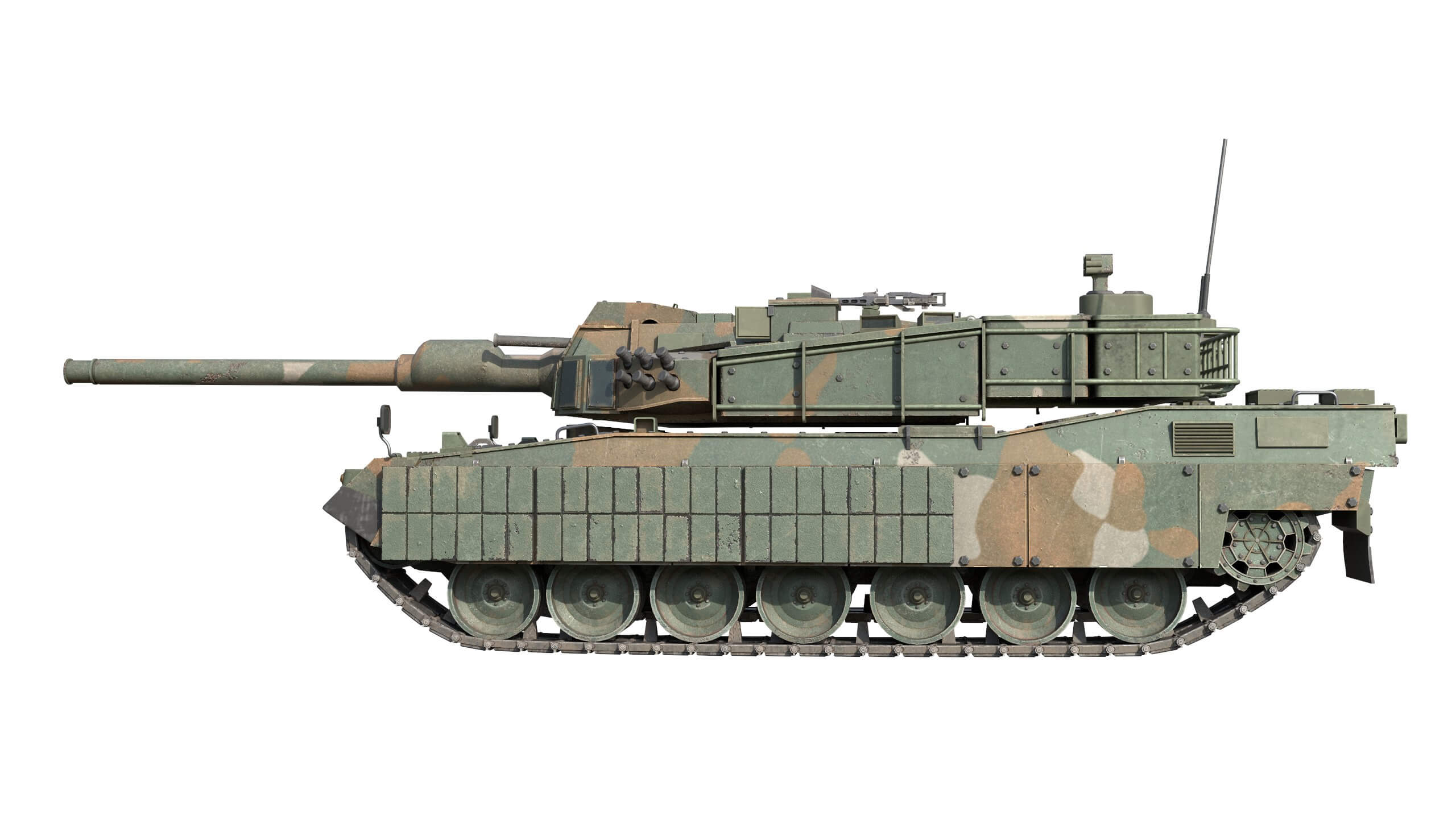 K2 Black Panther Tank - 3D Model by 3dstudio