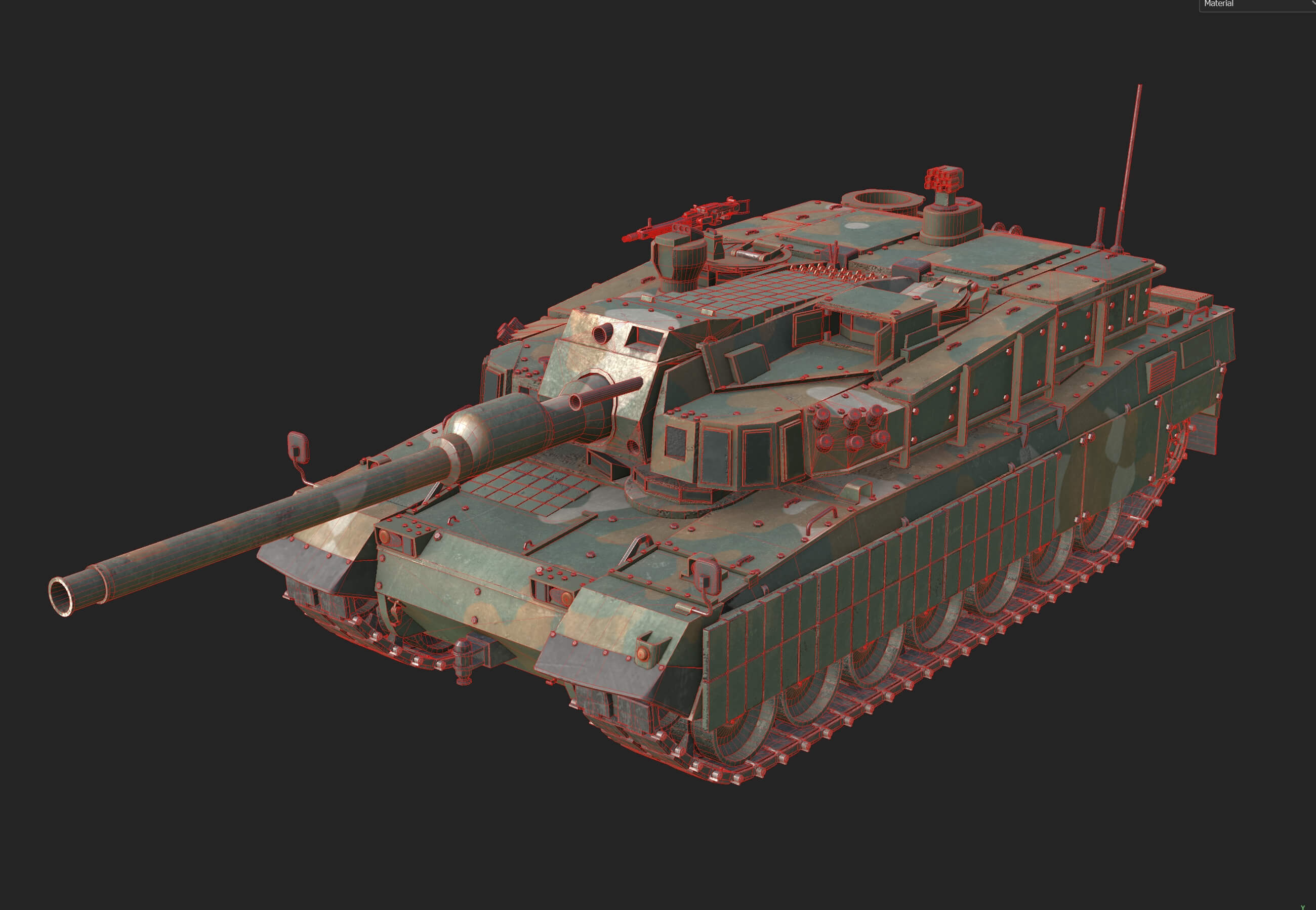 K2 Black Panther Tank 3D Model by 3dstudio