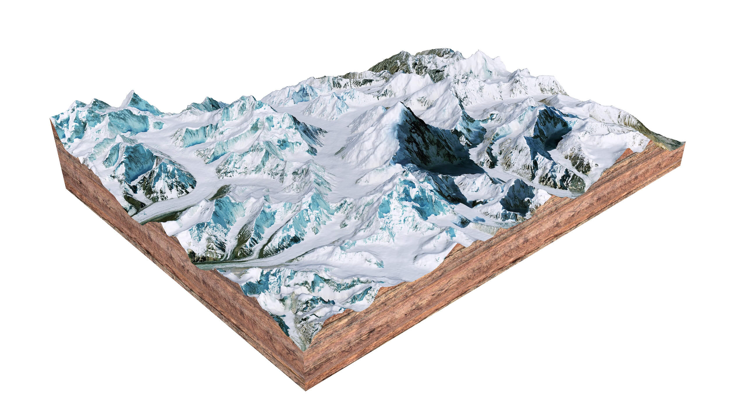 K2 Mountain Pakistan Terrain 3D Model by 3dstudio