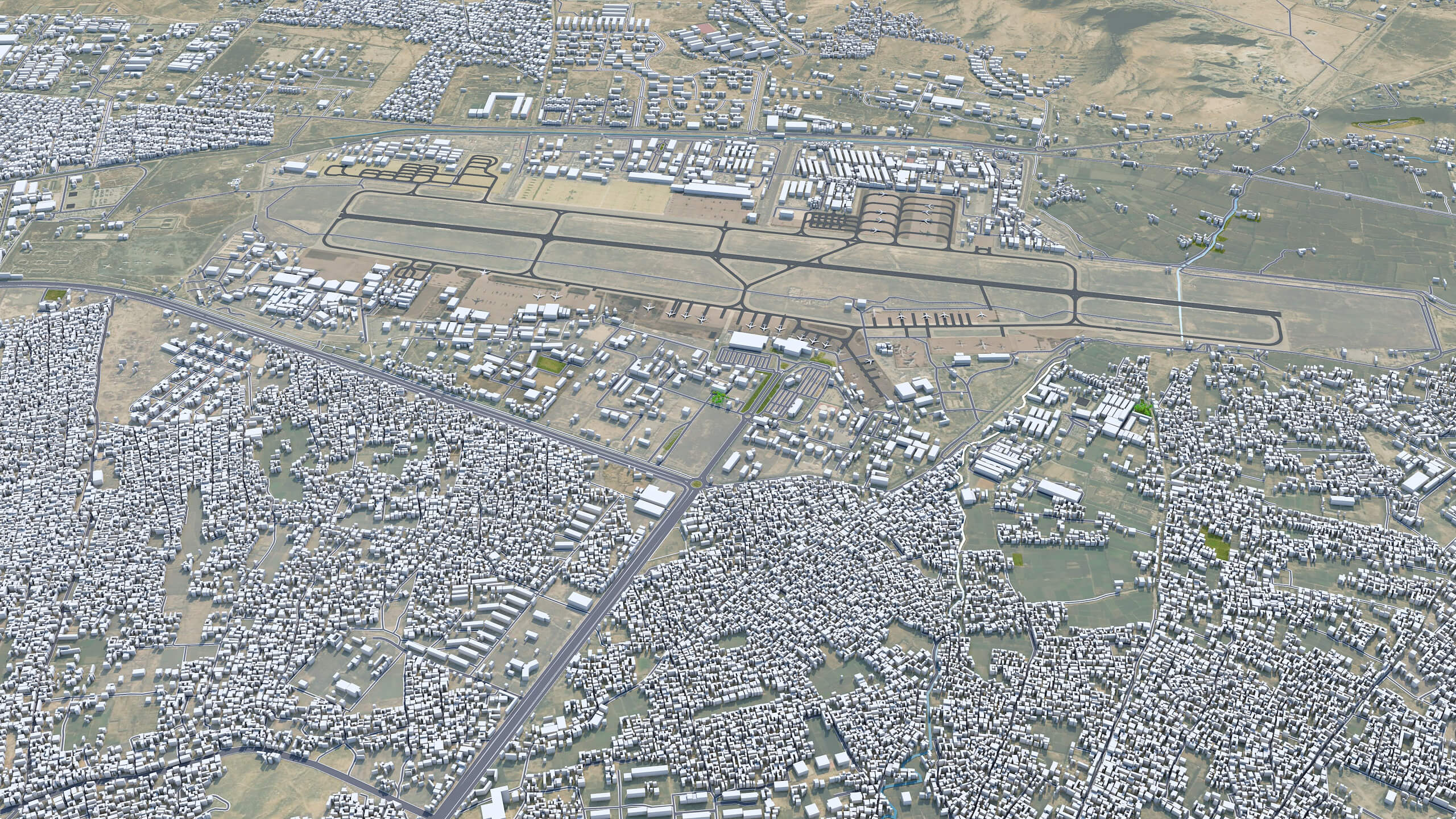 Kabul City Afghanistan 50km - 3D Model by 3dstudio