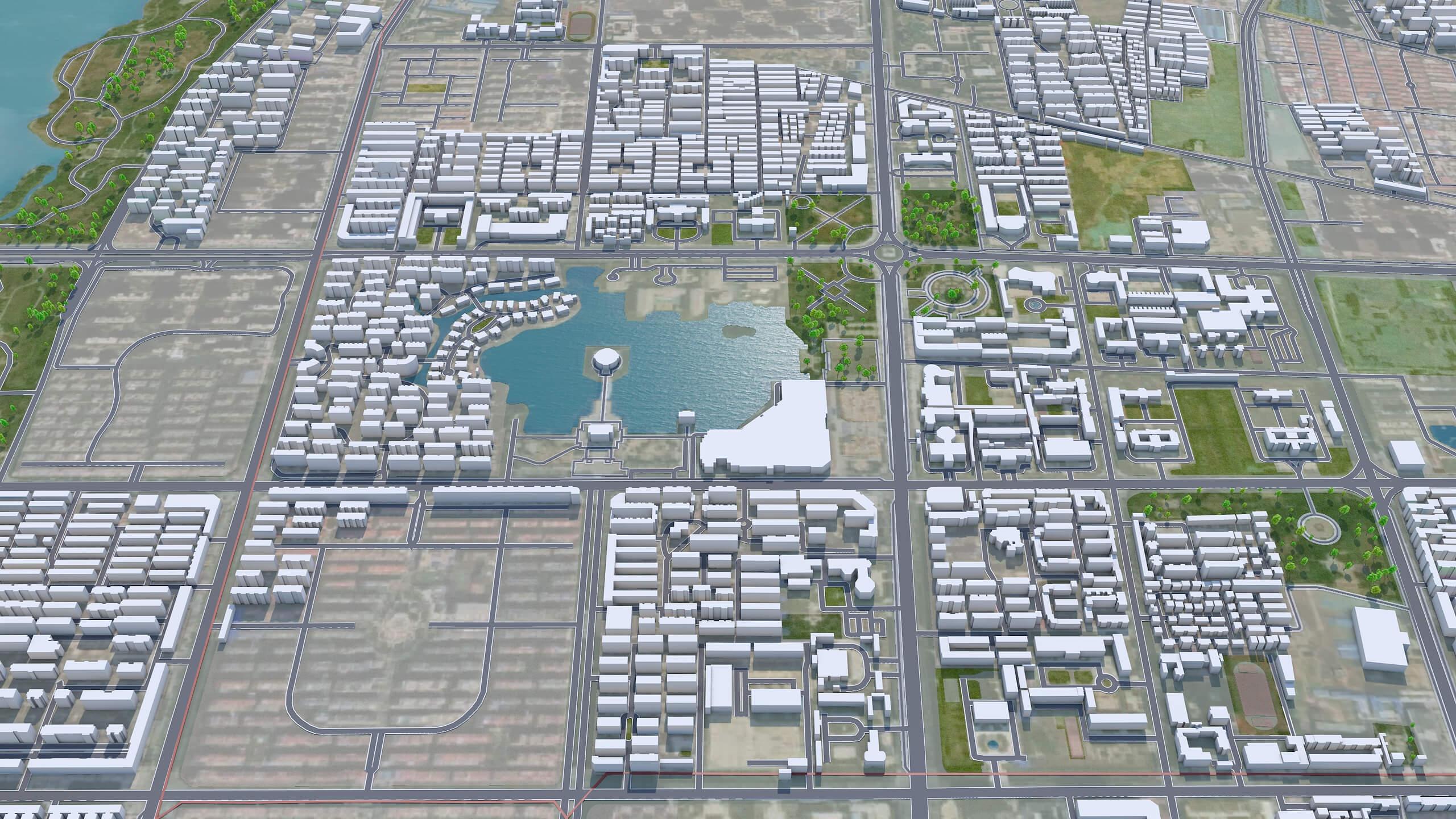 Kaifeng Henan City China 3D Model 40km by 3dstudio