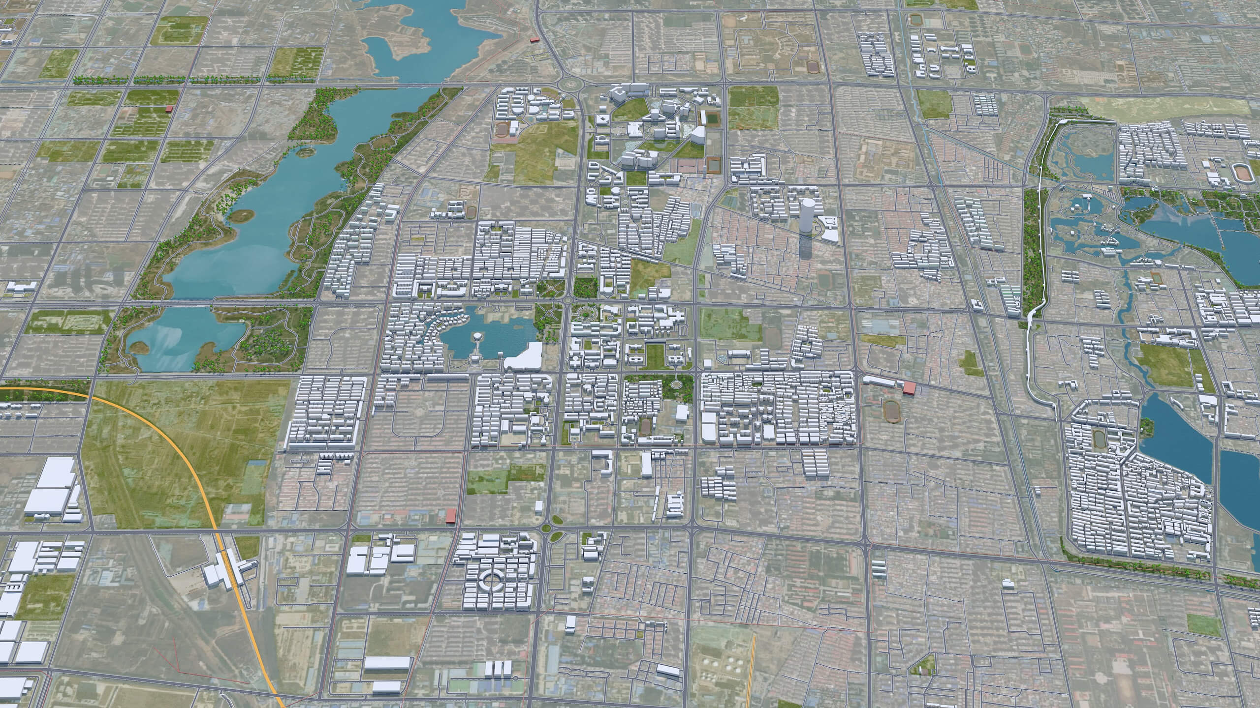Kaifeng Henan City China 3D Model 40km by 3dstudio