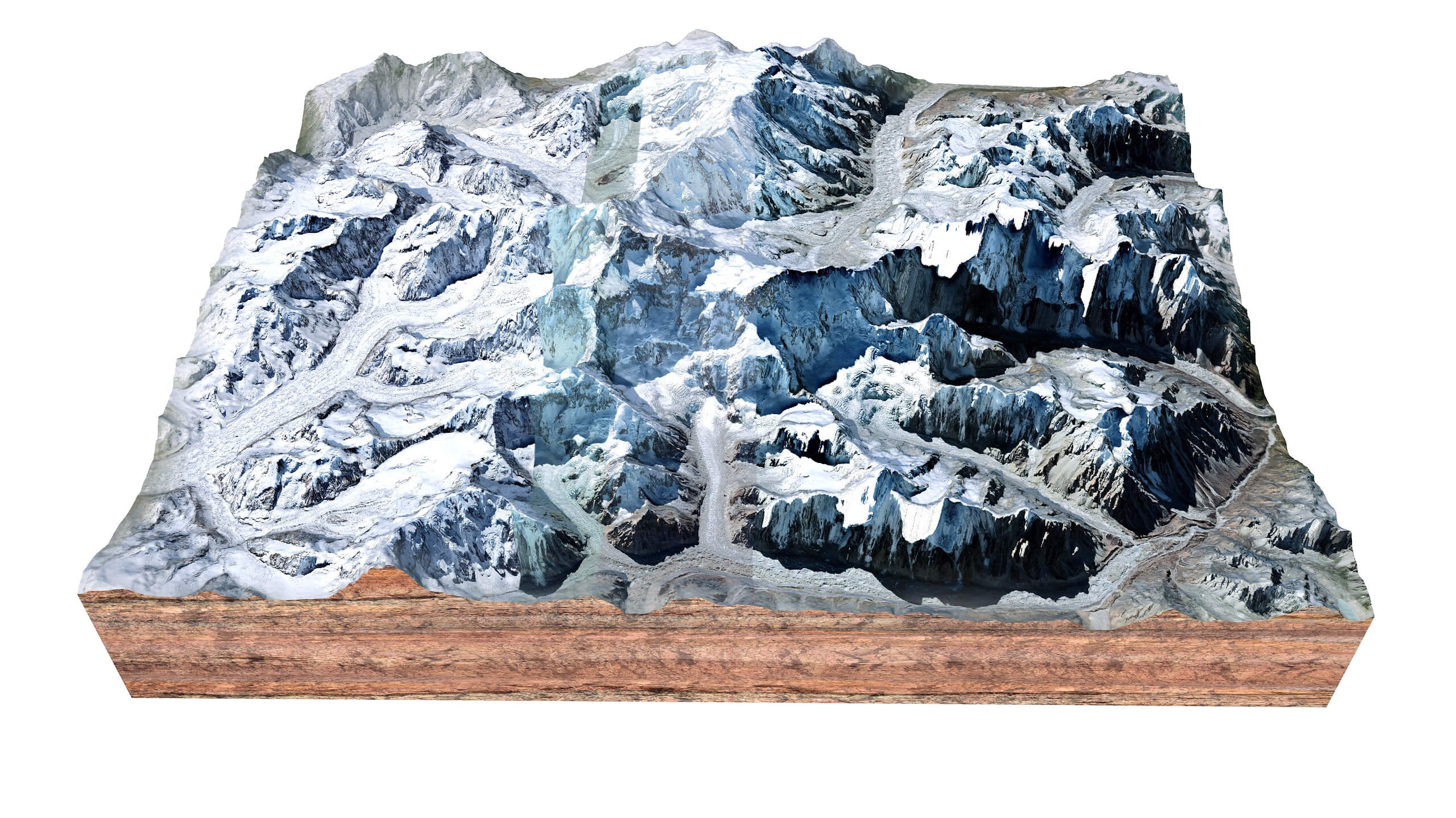 Kangchenjunga Mountain India Nepal Terrain 3D Model by 3dstudio