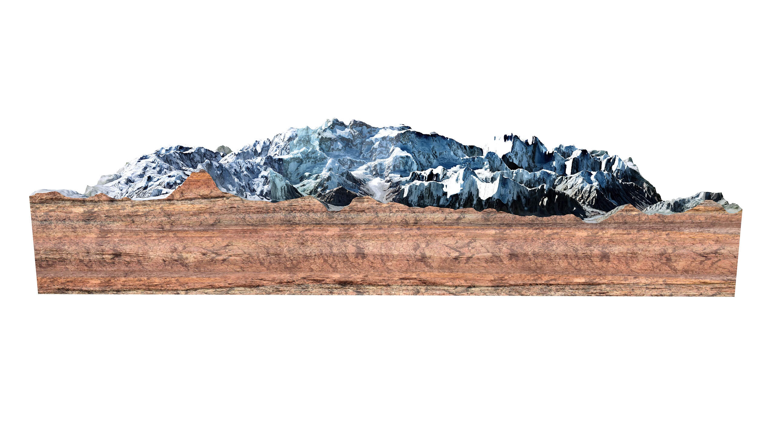 Kangchenjunga Mountain India Nepal Terrain 3D Model by 3dstudio