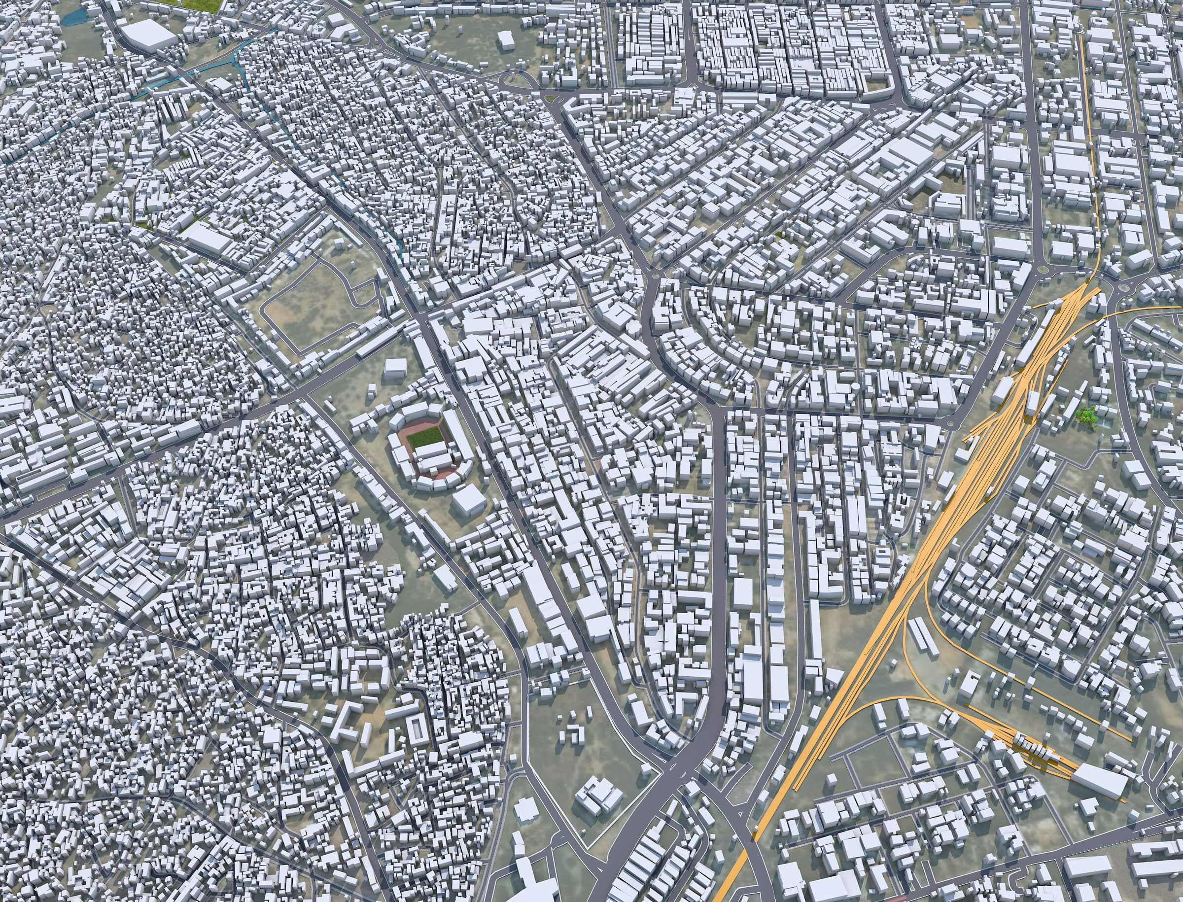 Kano City Nigeria 3D Model 40km by 3dstudio