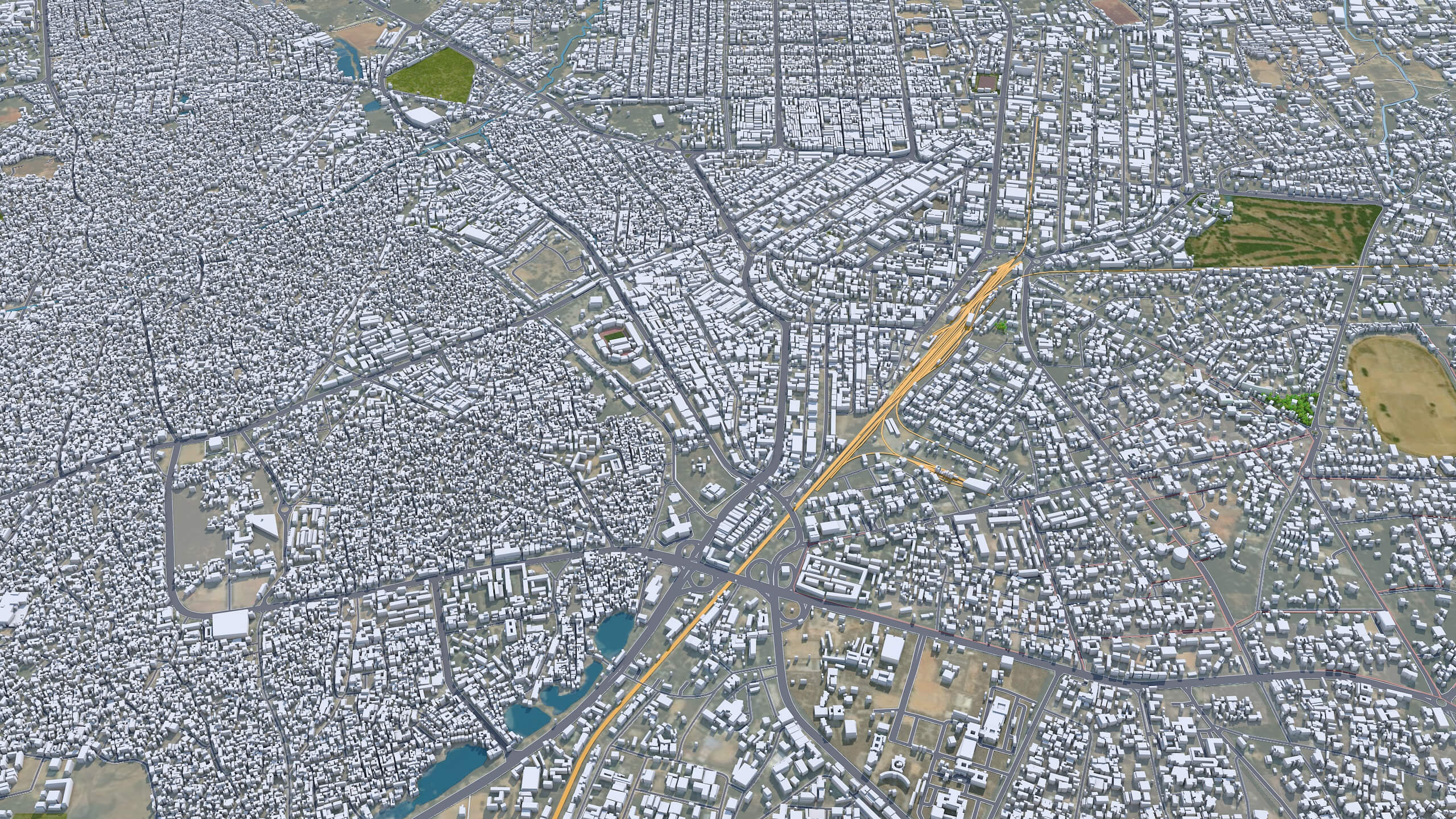 Kano City Nigeria 3D Model 40km by 3dstudio