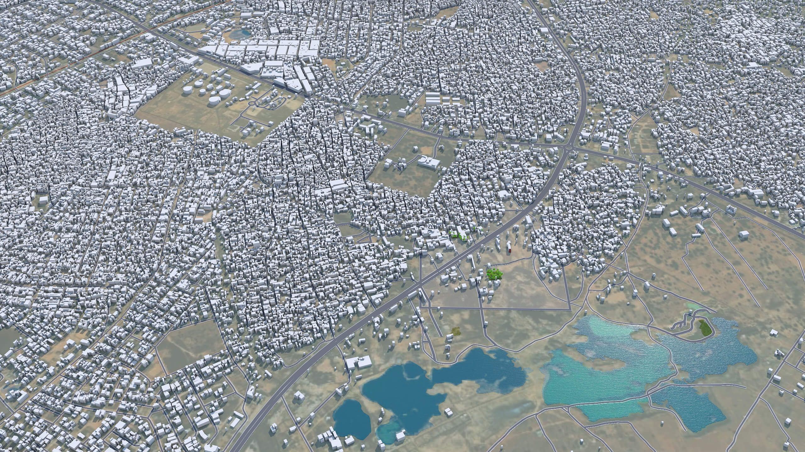 Kano City Nigeria 3D Model 40km by 3dstudio