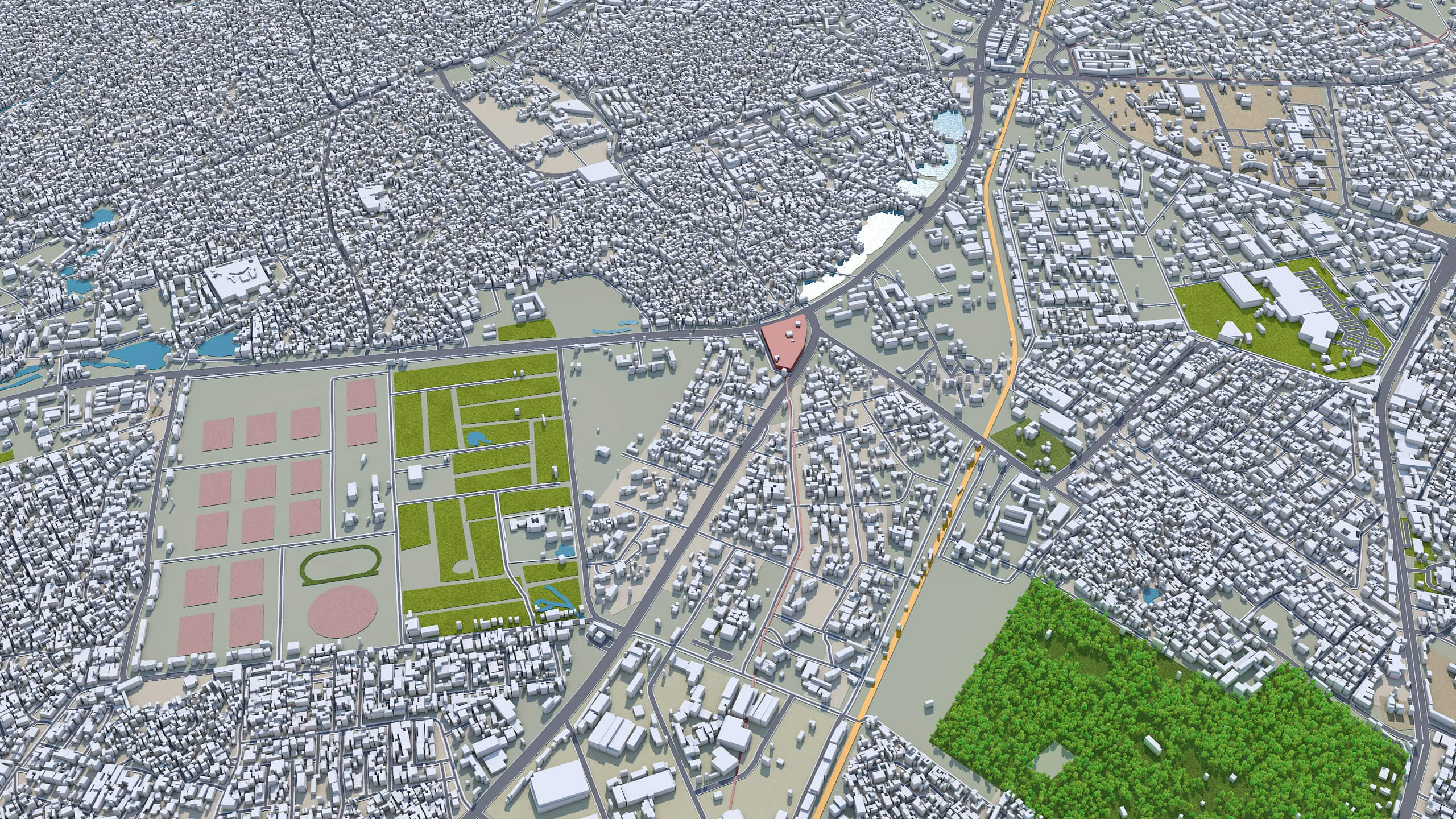 Kano City Nigeria 3D Model 40km by 3dstudio