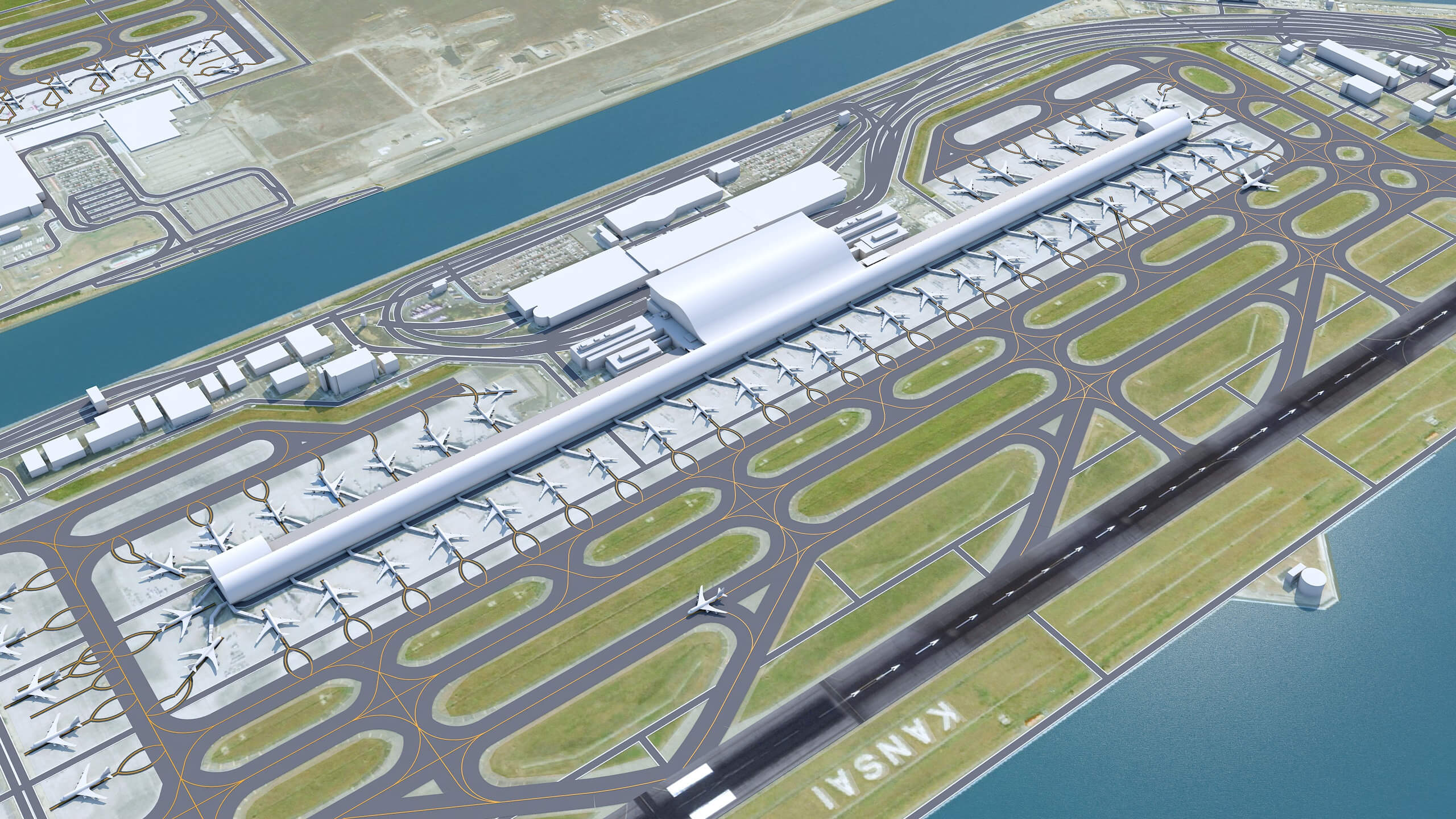 Kansai International Airport - 3D Model by 3dstudio
