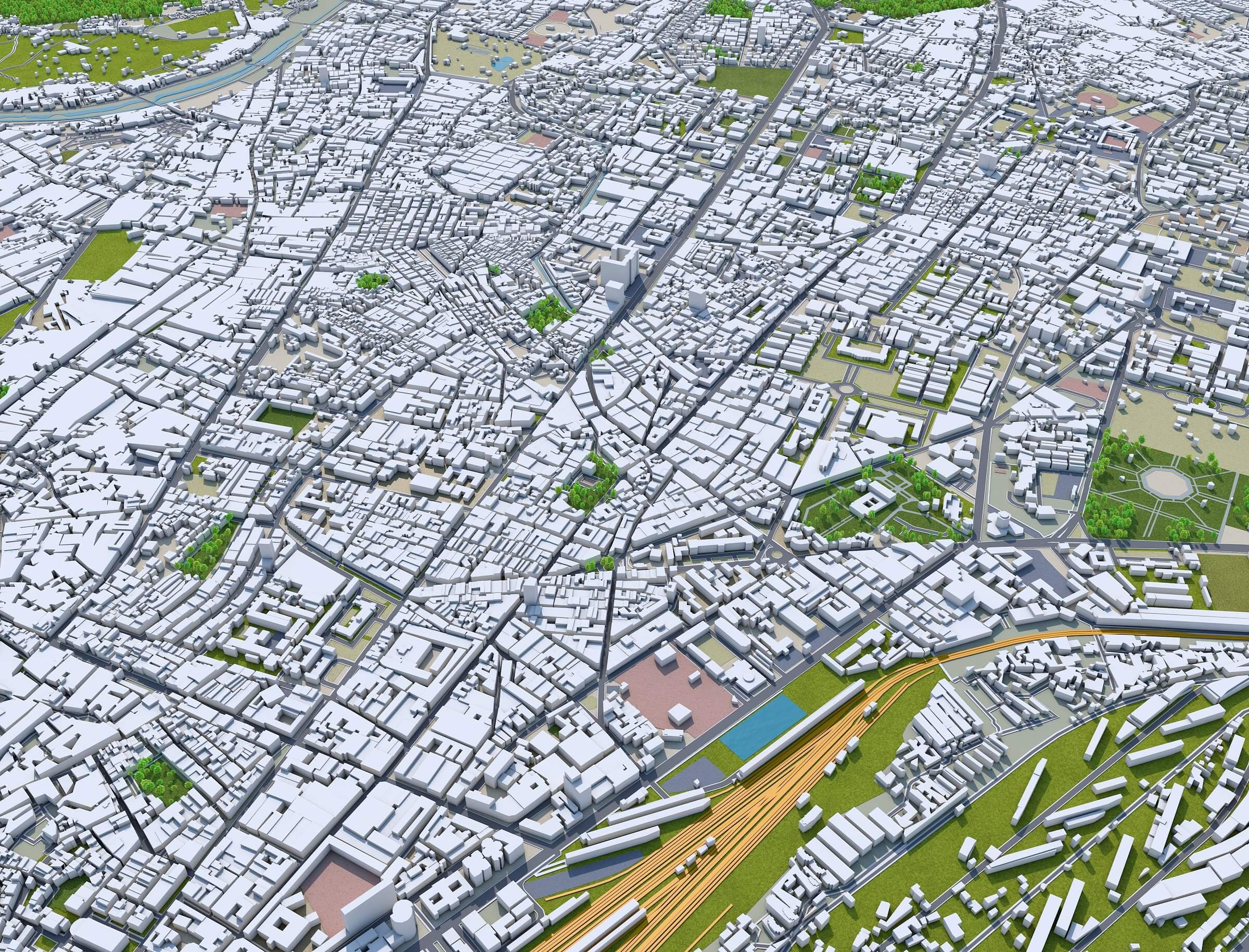 Karachi, Pakistan 150km - 3D Model by 3dstudio