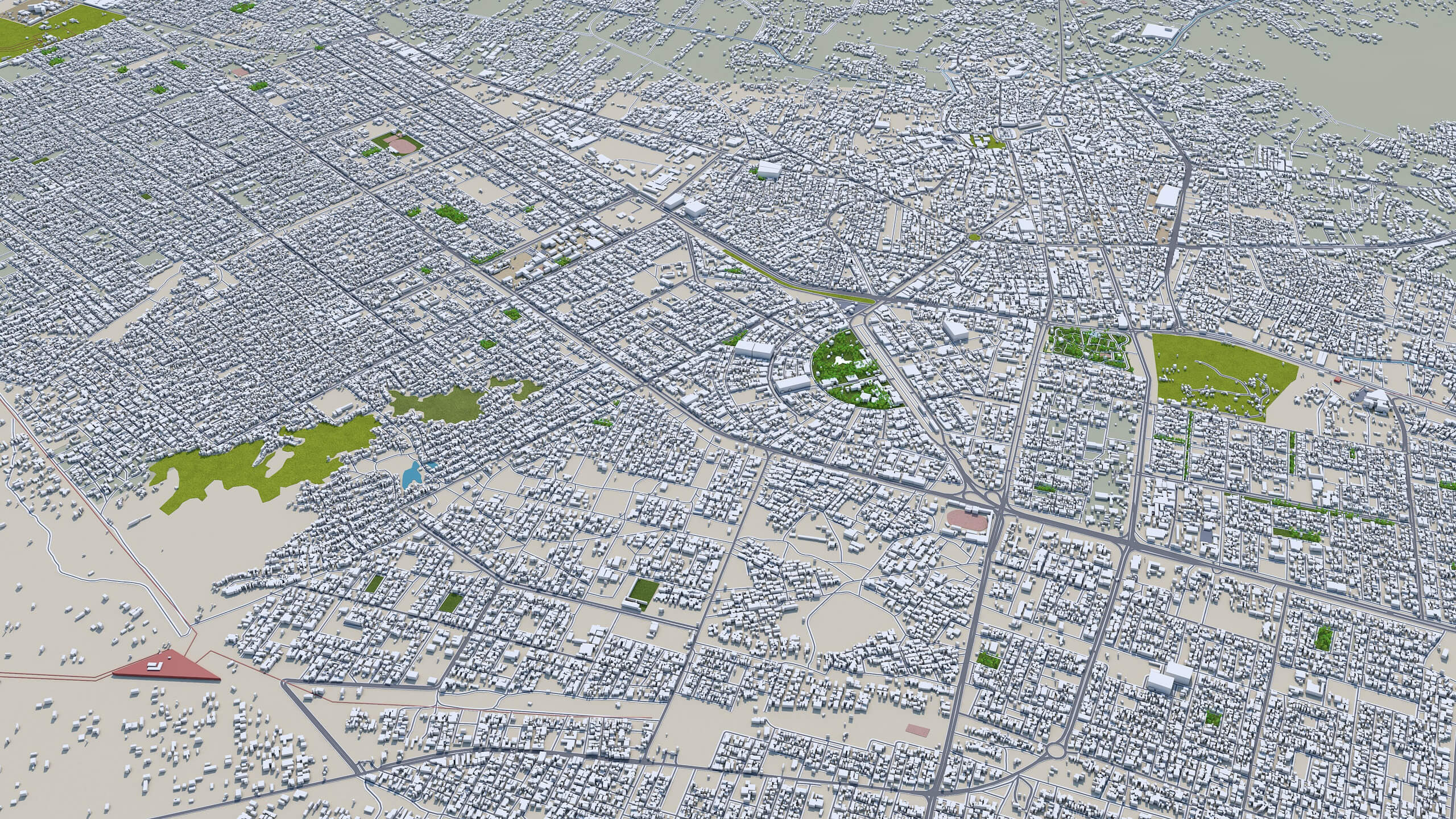 Karbala, Iraq 40km - 3D Model by 3dstudio