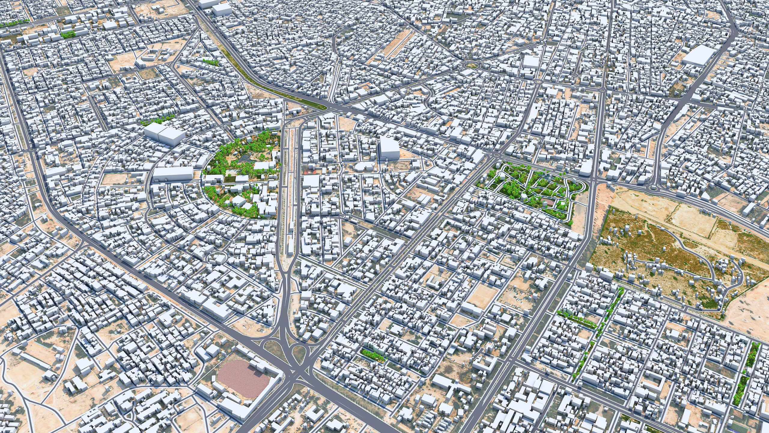 Karbala, Iraq 40km - 3D Model by 3dstudio