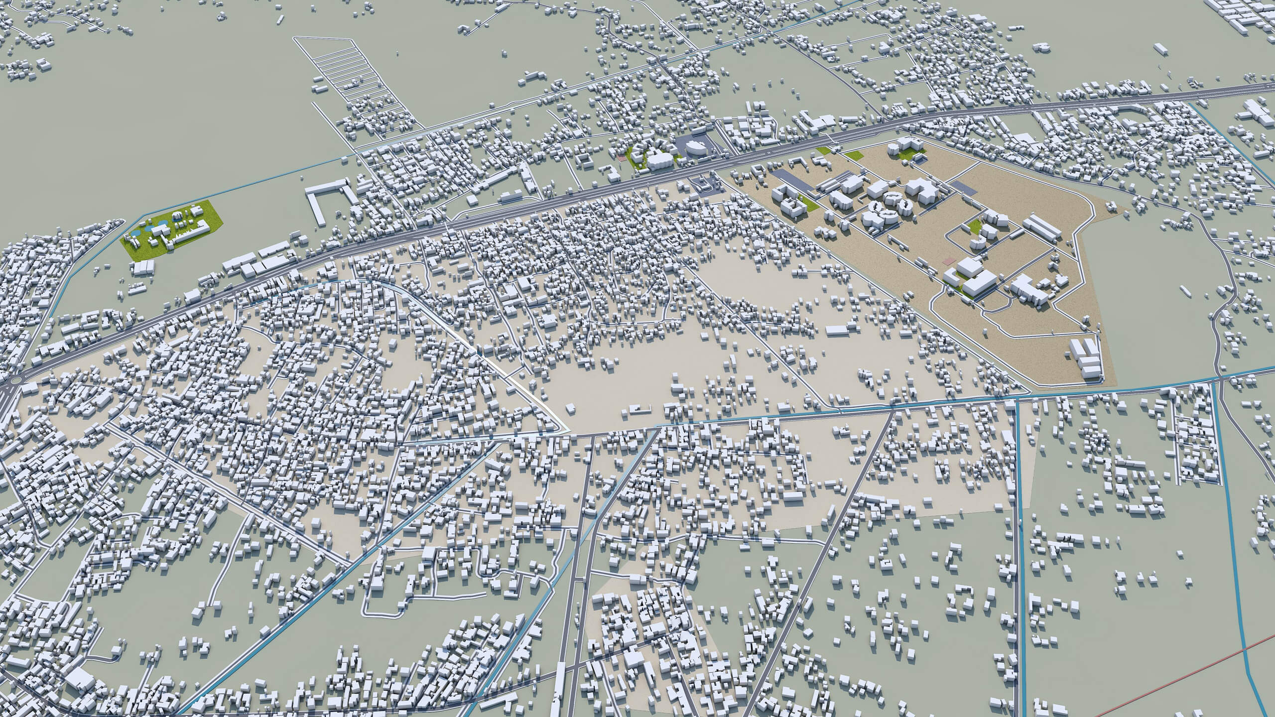 Karbala, Iraq 40km - 3D Model by 3dstudio