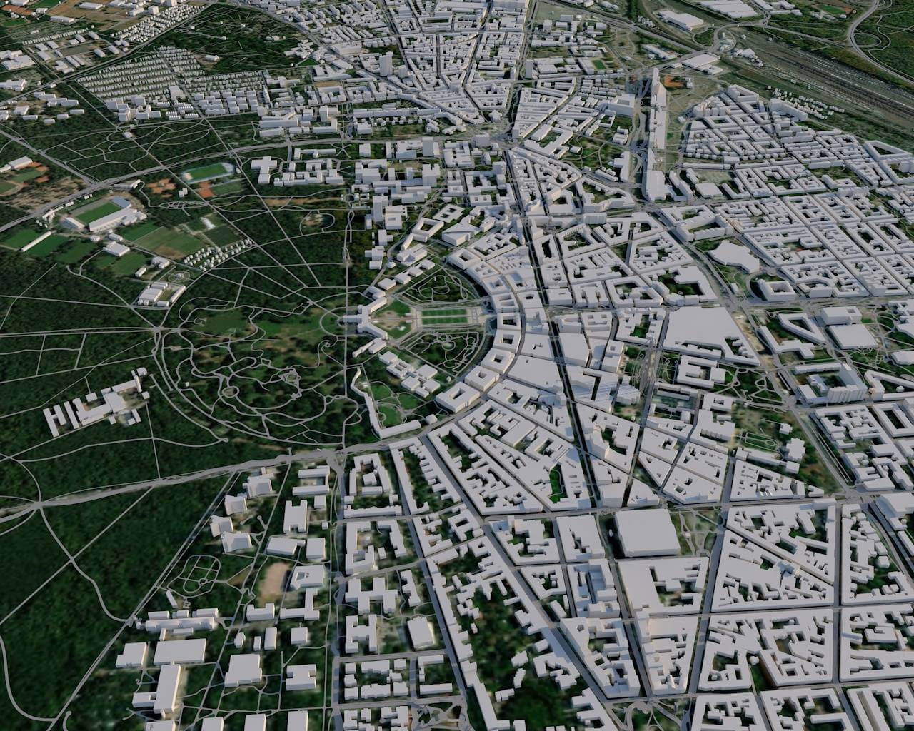 Karlsruhe Germany - 3D Model by 3dstudio