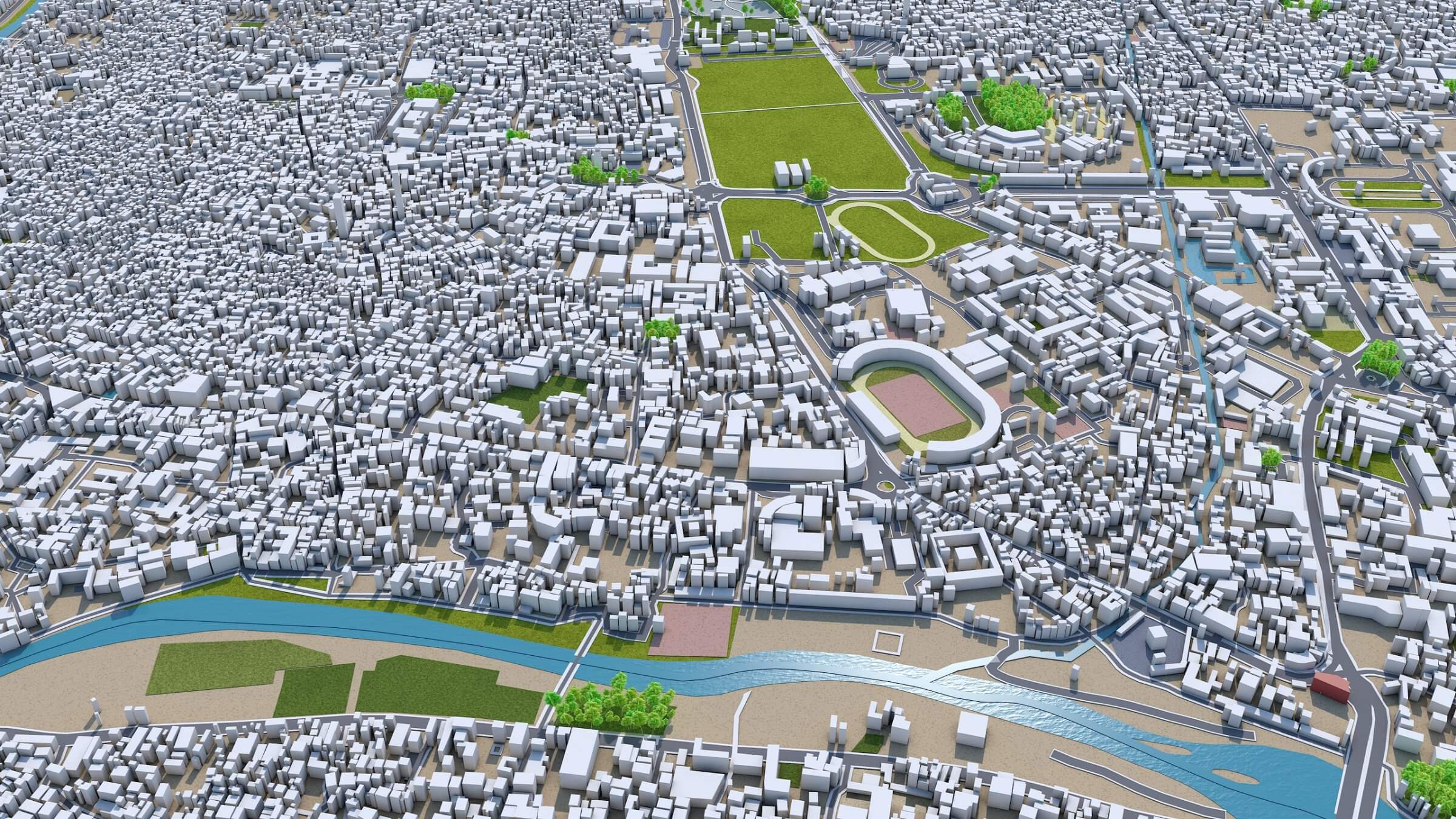 Kathmandu, Nepal 40km - 3D Model by 3dstudio