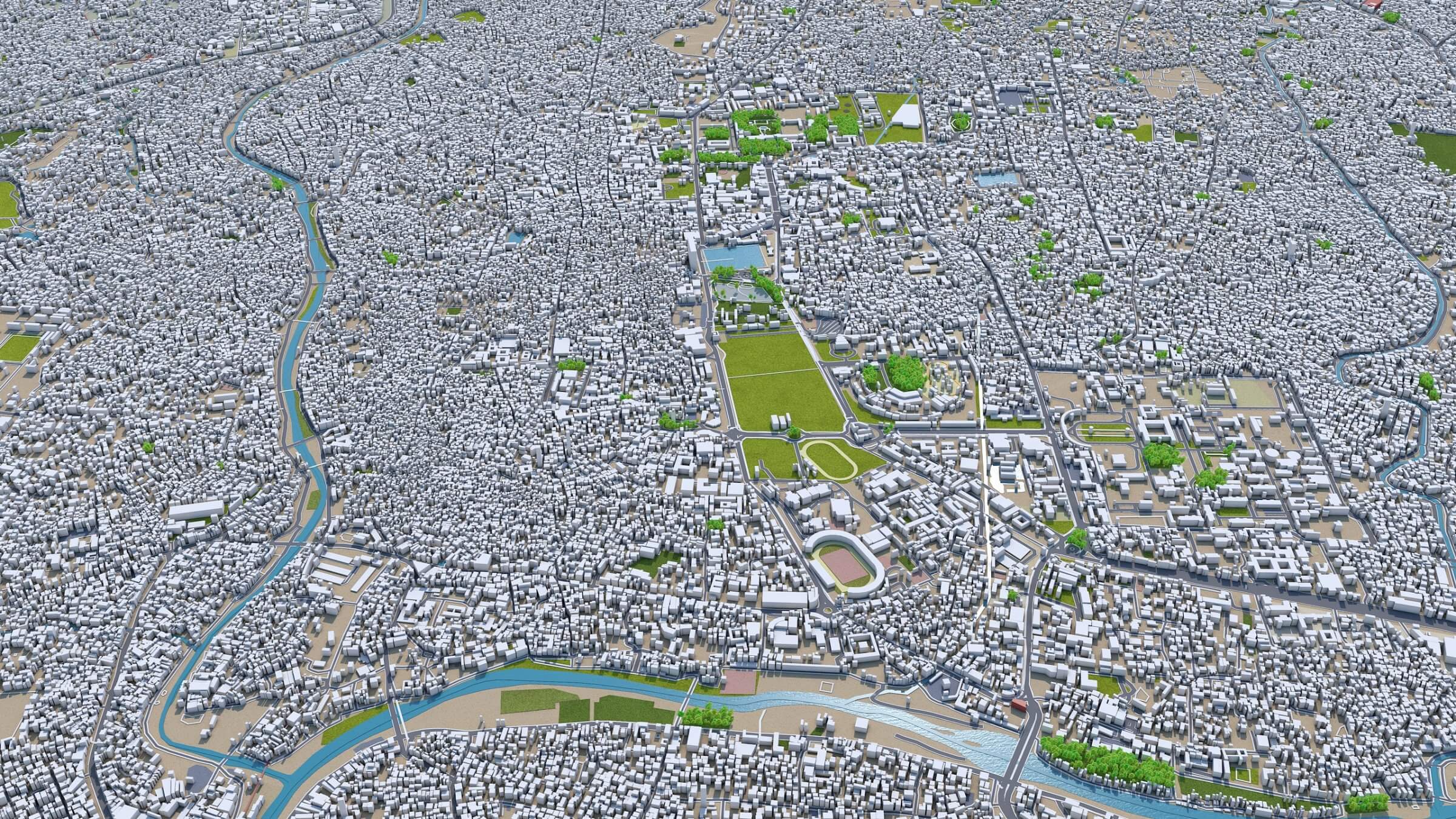 Kathmandu, Nepal 40km - 3D Model by 3dstudio
